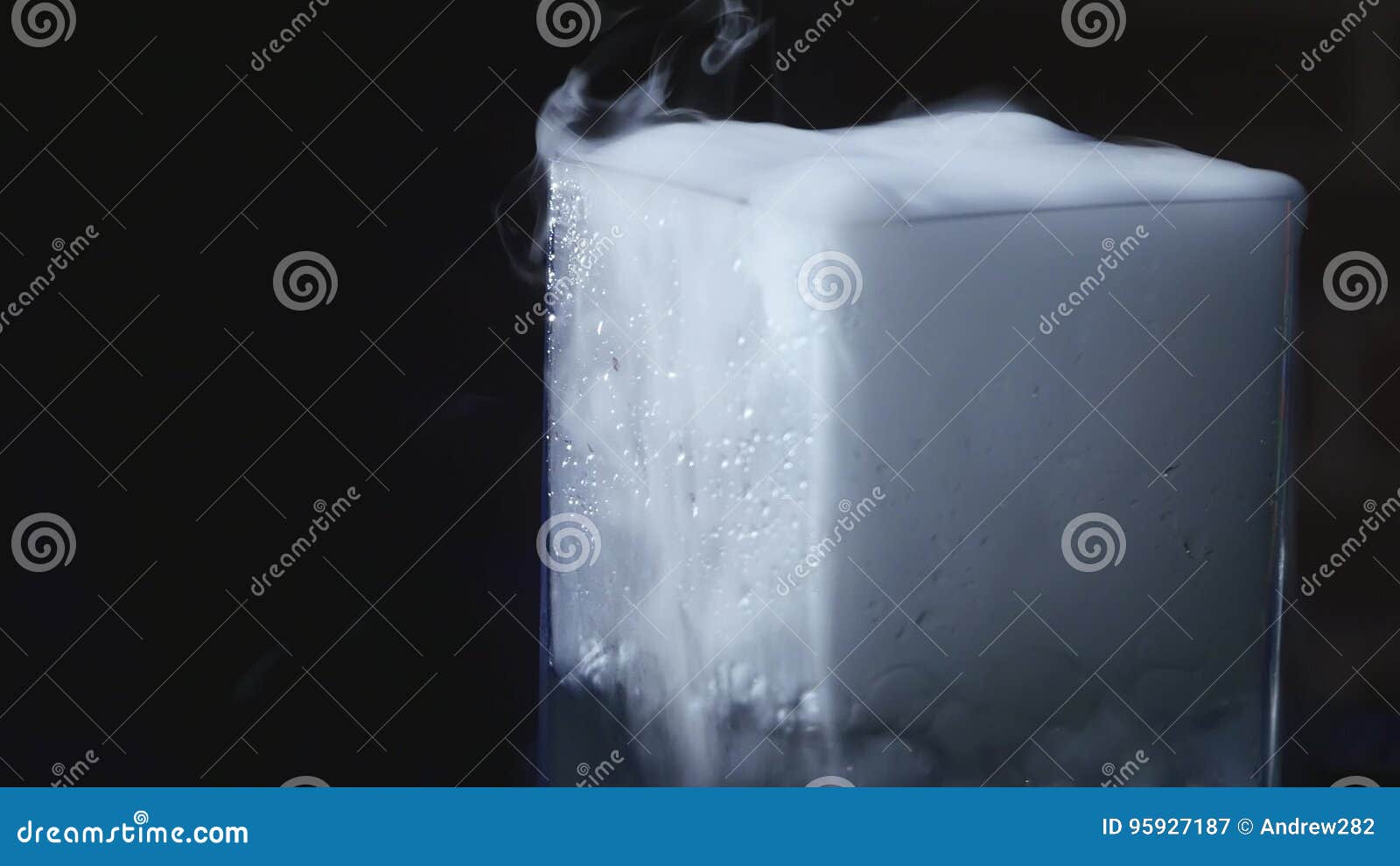 Drink in Glass with the Effect of Dry Ice Stock Image - Image of ...