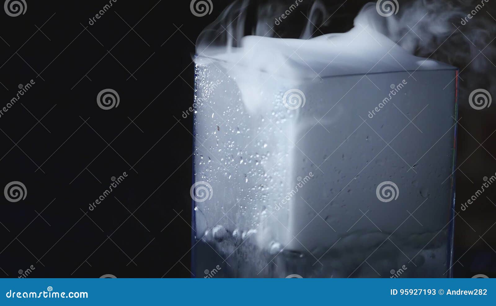 Drink in Glass with the Effect of Dry Ice Stock Image - Image of ...