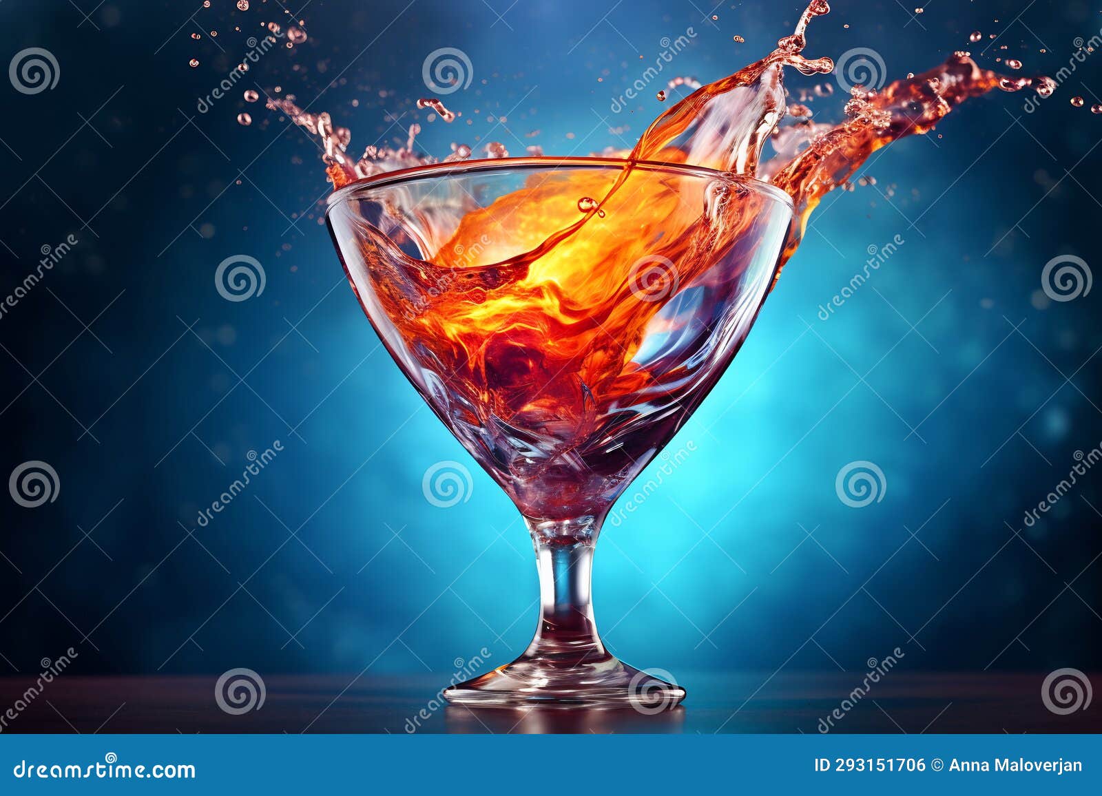 Drink in Glass Splashing on Dark Background Stock Illustration ...