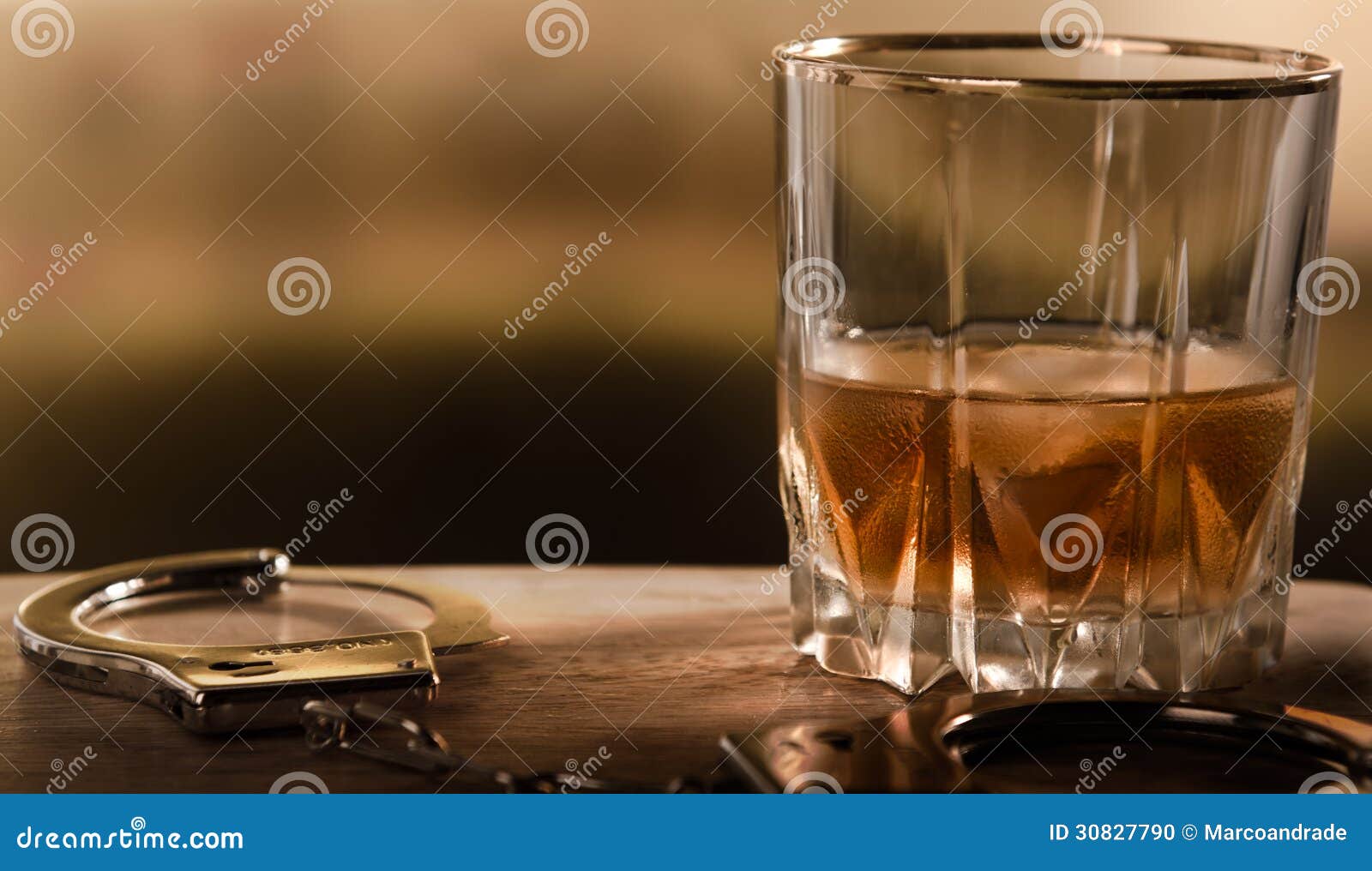 Drink with handcuffs stock photo. Image of alcohol, problems - 30827790