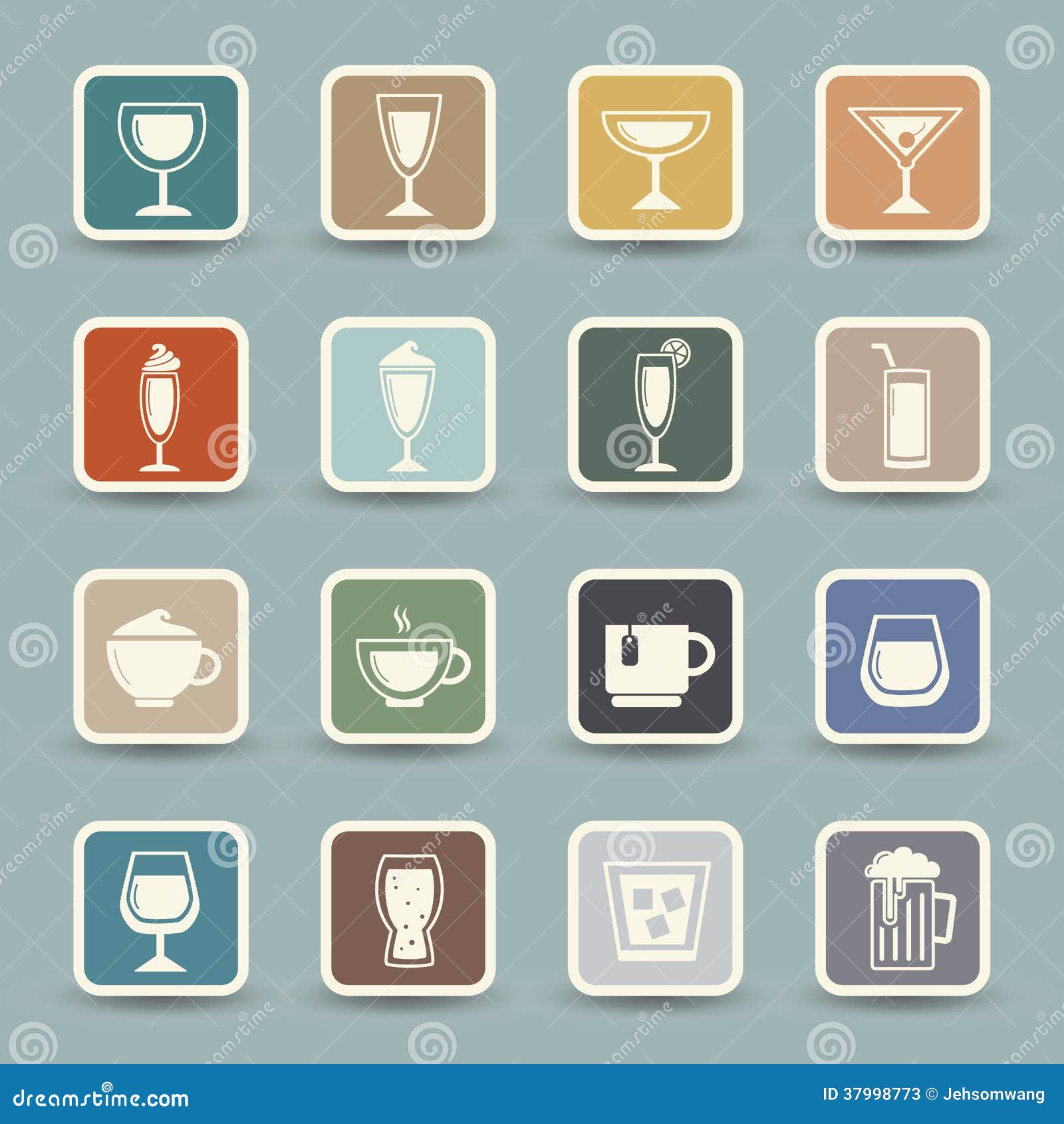 Drink icons stock vector. Illustration of pint, juice - 37998773