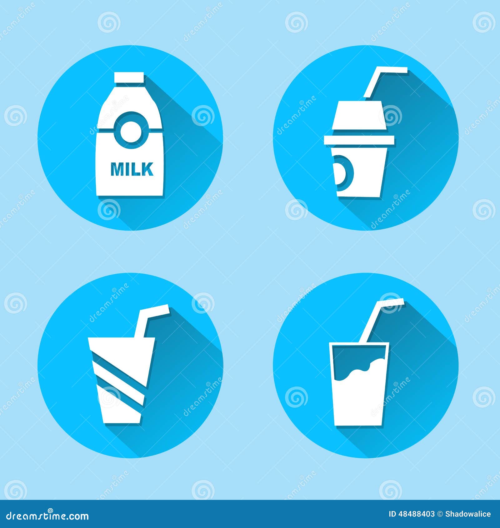 Drink Icons Set Great for Any Use. Vector EPS10 Stock Vector ...
