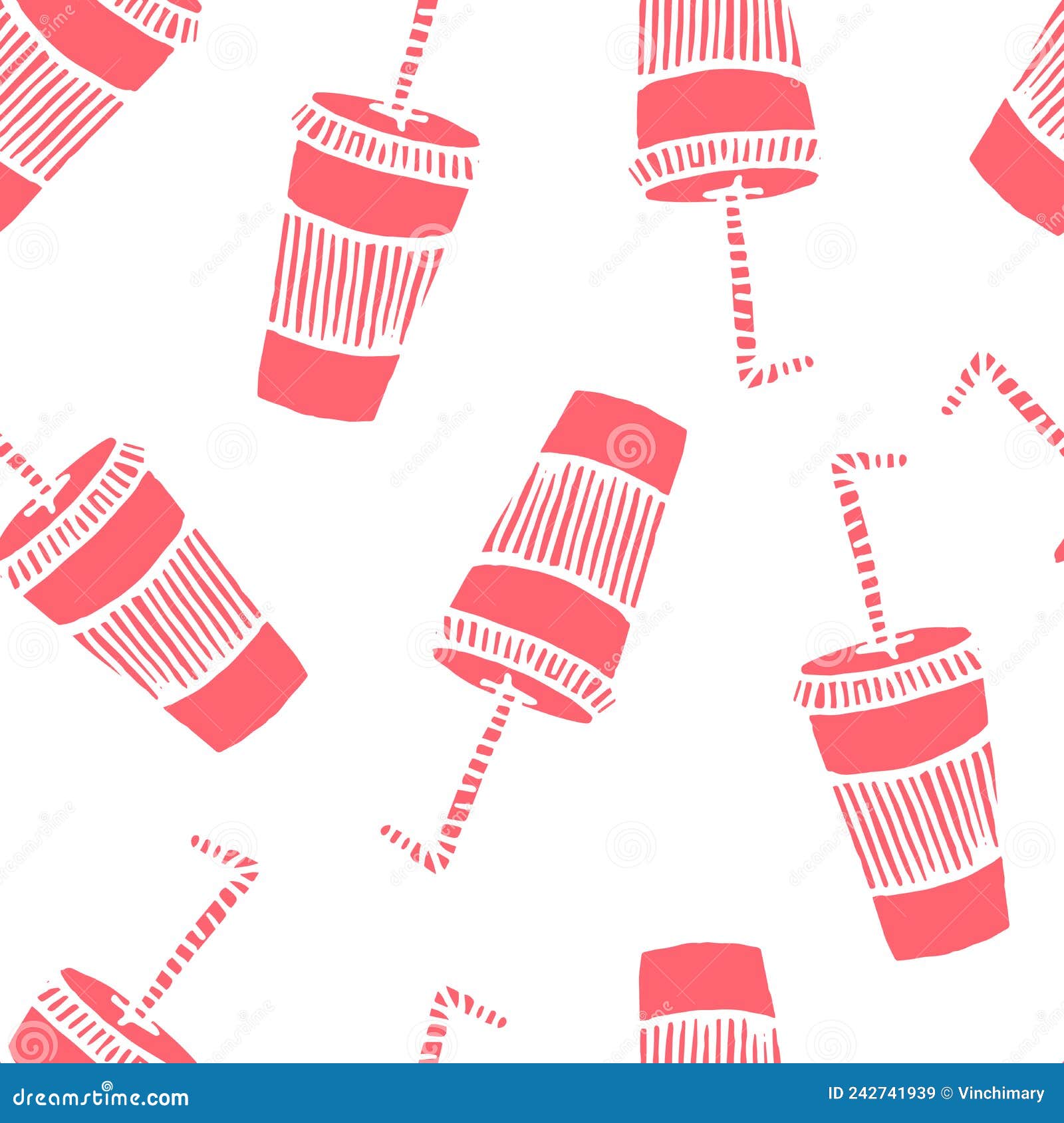 Coke Drink Vector Seamless Pattern Stock Vector - Illustration of fizzy ...