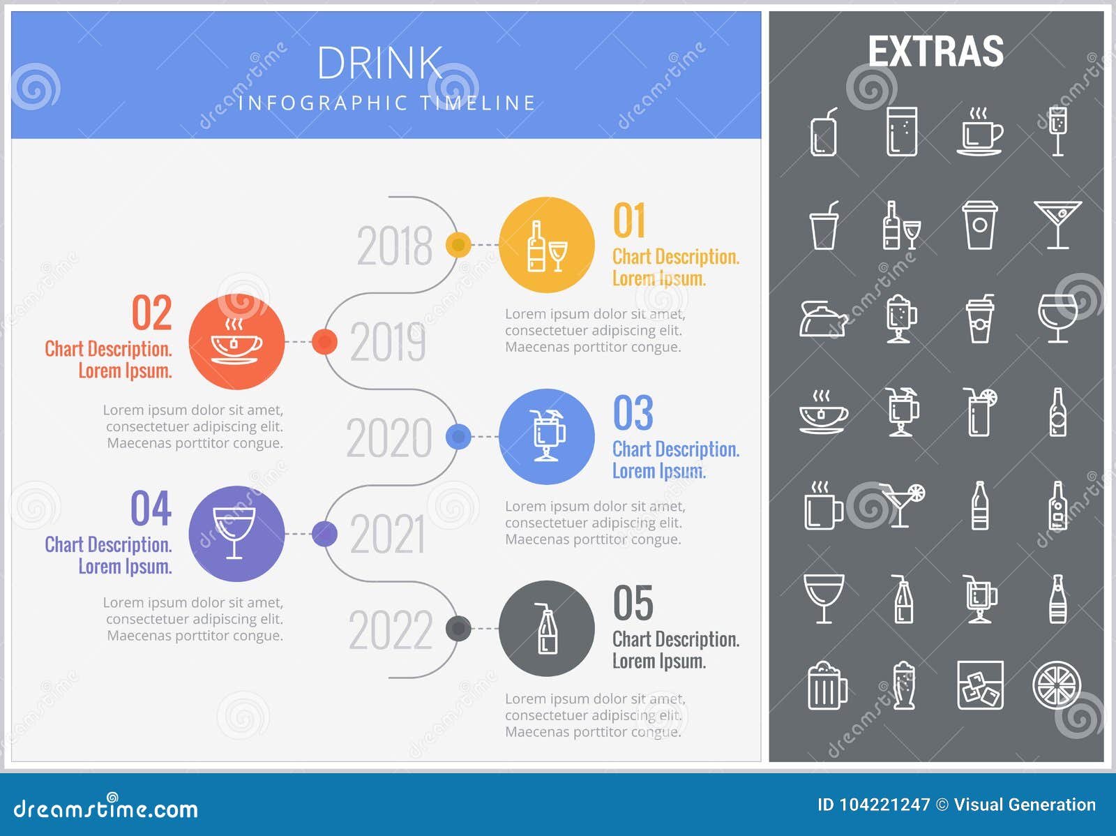 Drink Infographic Template, Elements and Icons. Stock Vector ...