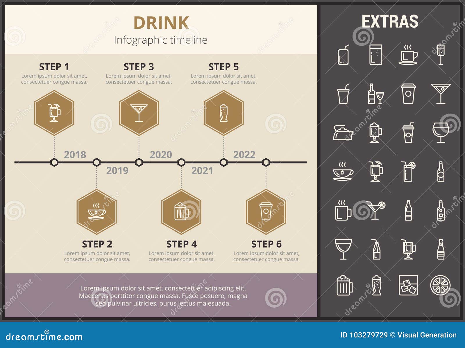 Drink Infographic Template, Elements and Icons. Stock Vector ...