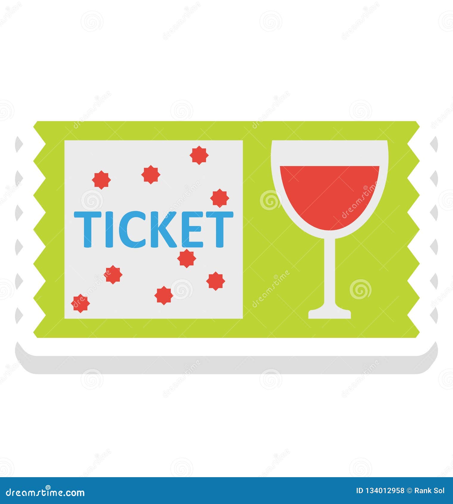 Drink Invitation, Ticket Vector Icon that Can Be Easily Modified or ...