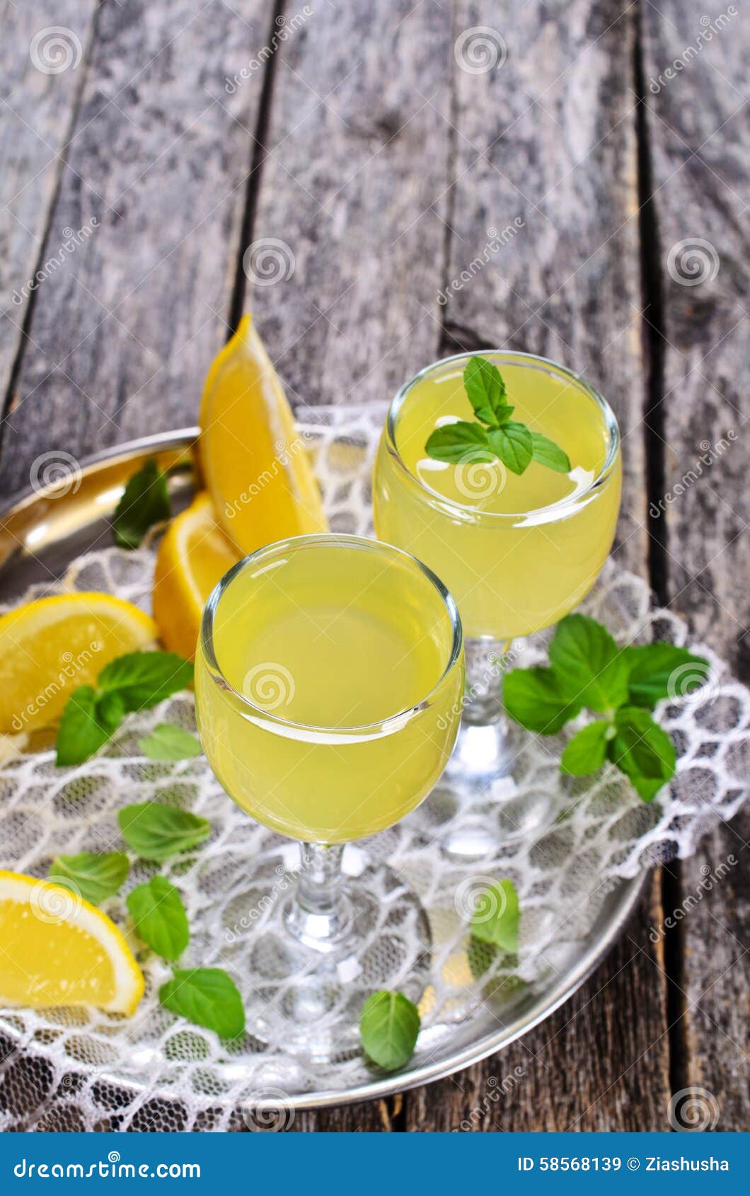 Drink of lemon stock image. Image of cocktail, mint, freshness - 58568139