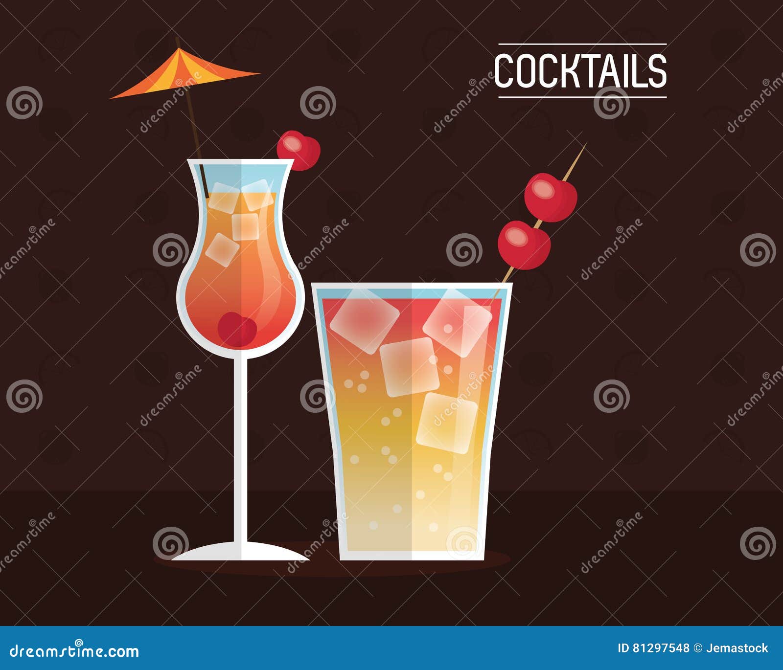 Drink Menu Cocktail Restaurant Bar Design Stock Vector - Illustration ...