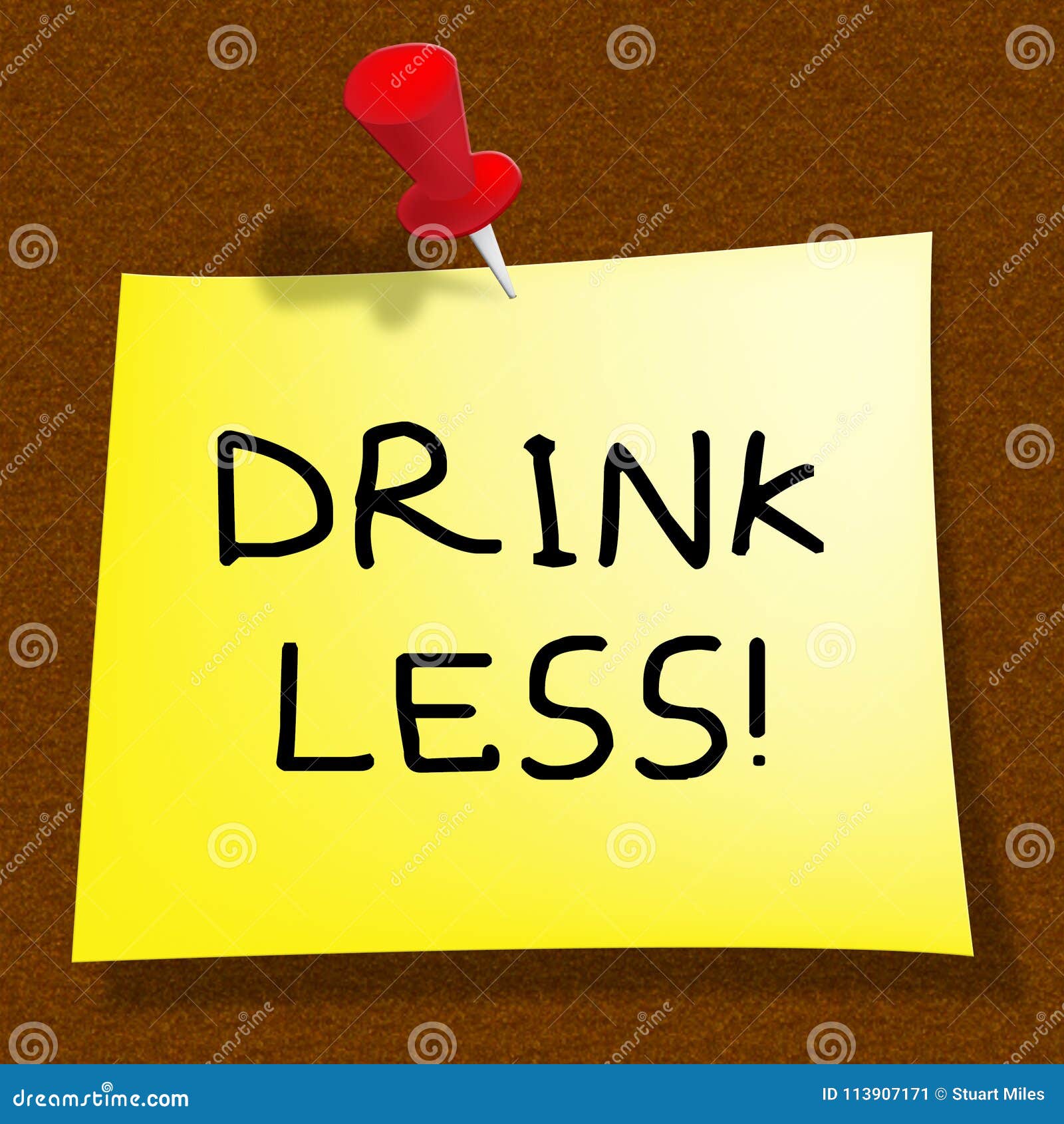 Drink less Meaning Stop Drinking 3d Illustration Stock Illustration ...
