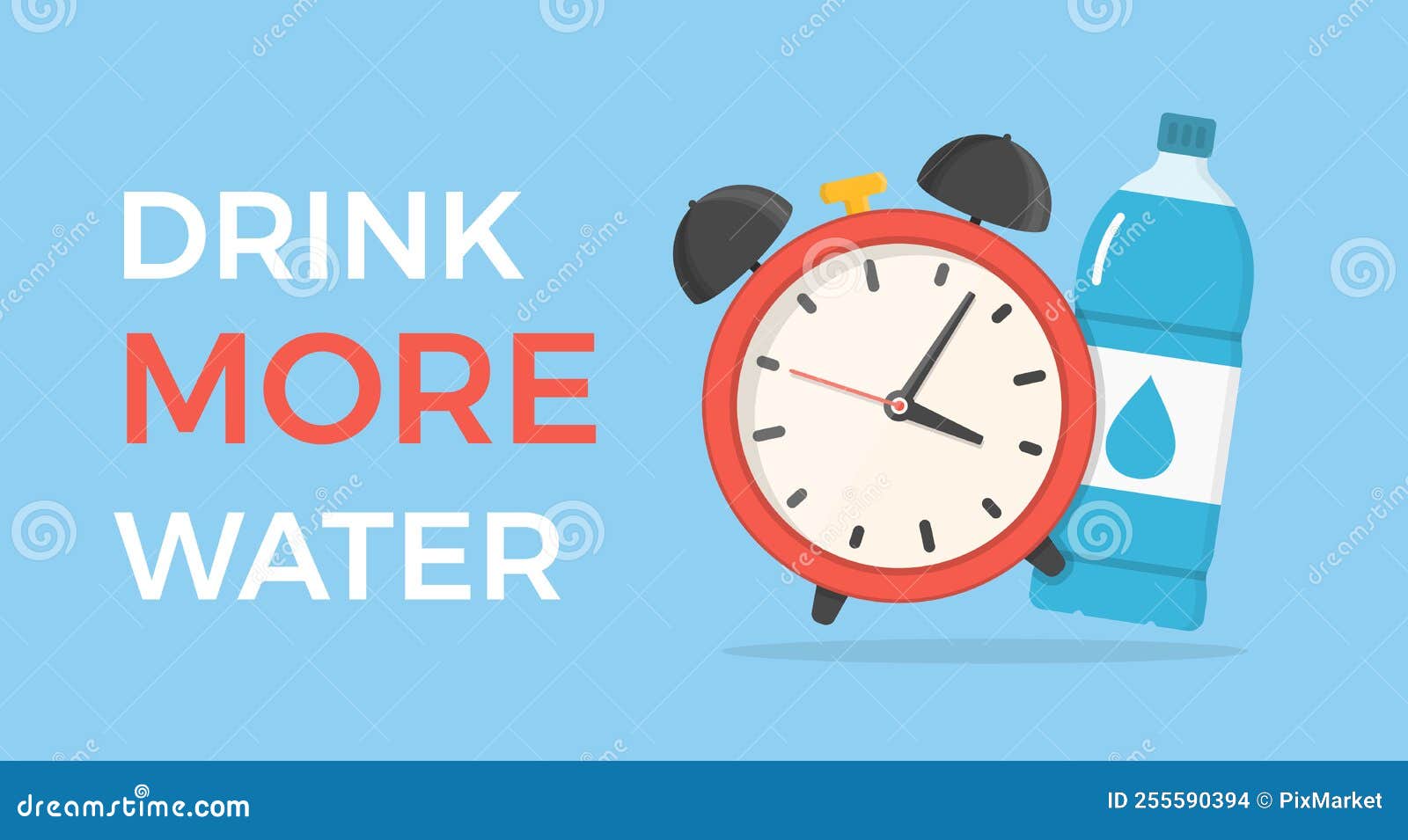 Drink More Water stock vector. Illustration of graphic - 255590394