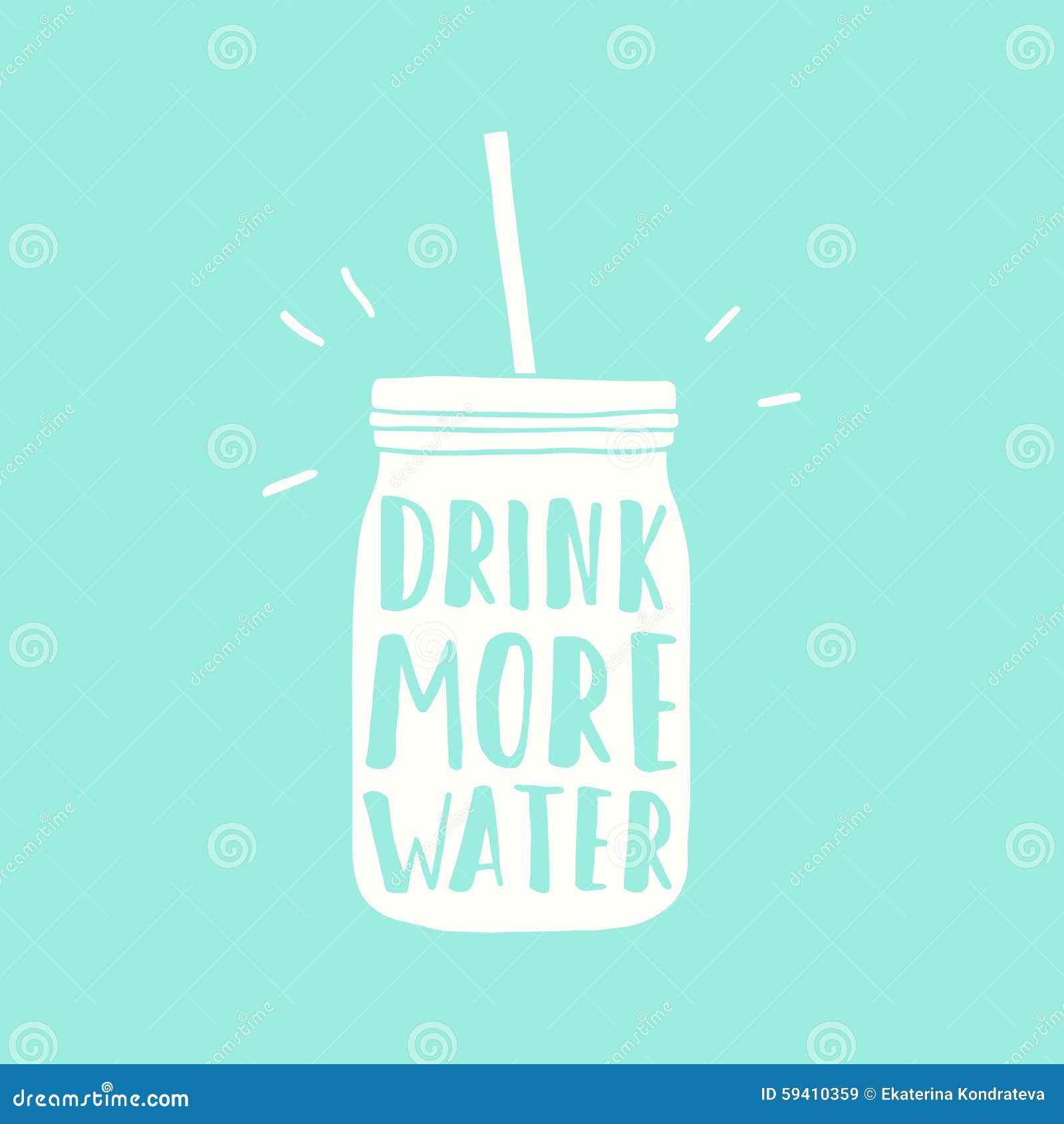Vintage Hydrate Yourself Typography Poster. Simple Artsy Vector Bottle ...