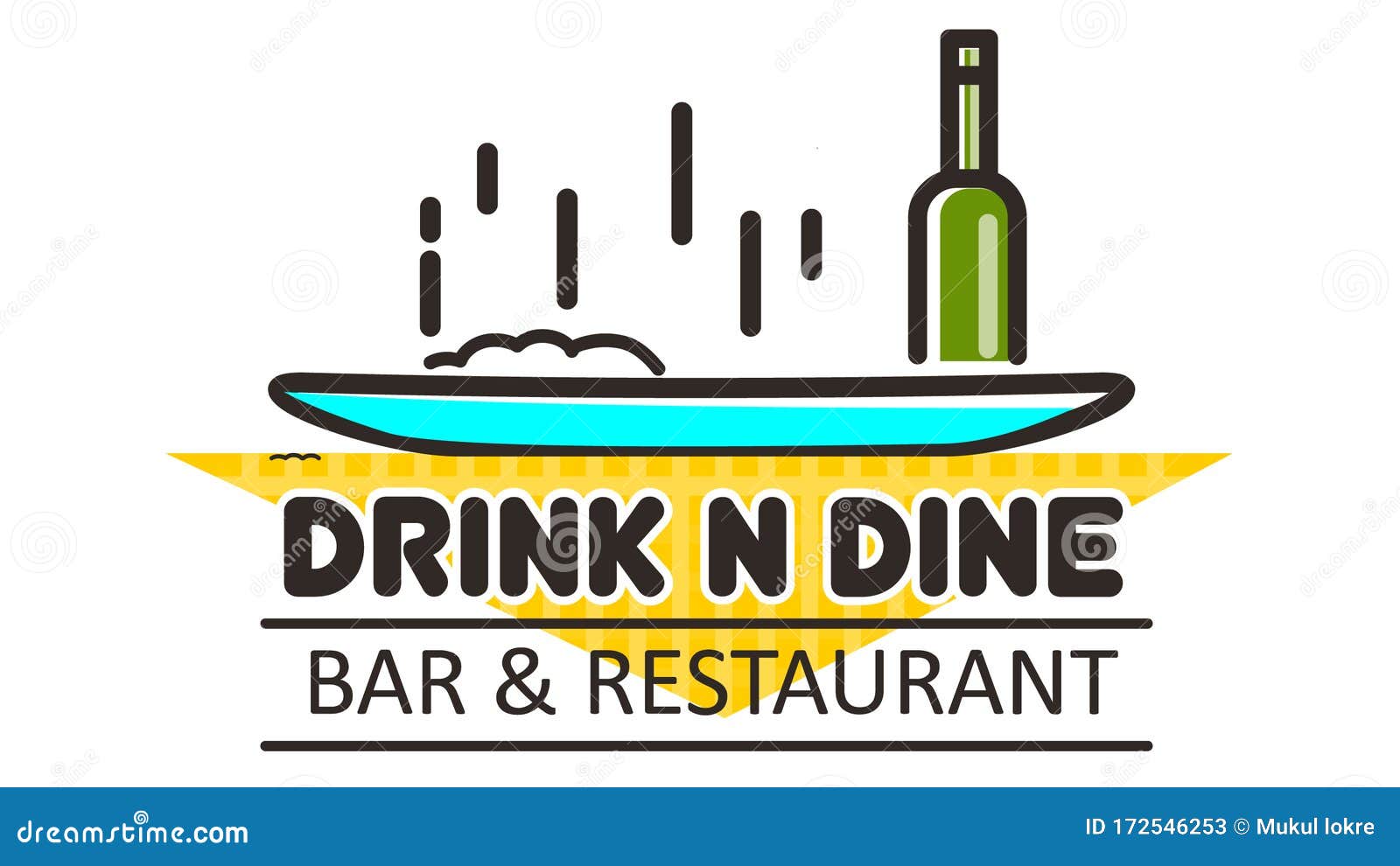 Drink N Dine Logo Vector Created for Bar and Restaurant. Stock Vector ...