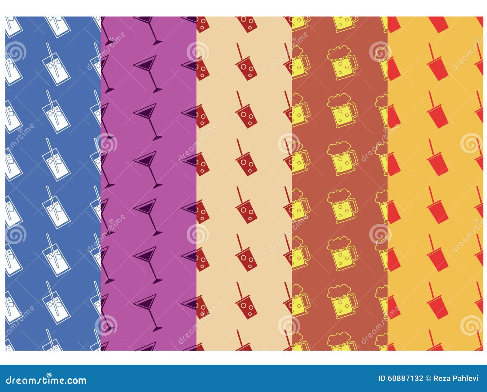Drink pattern collection 1 stock illustration. Illustration of isolated ...