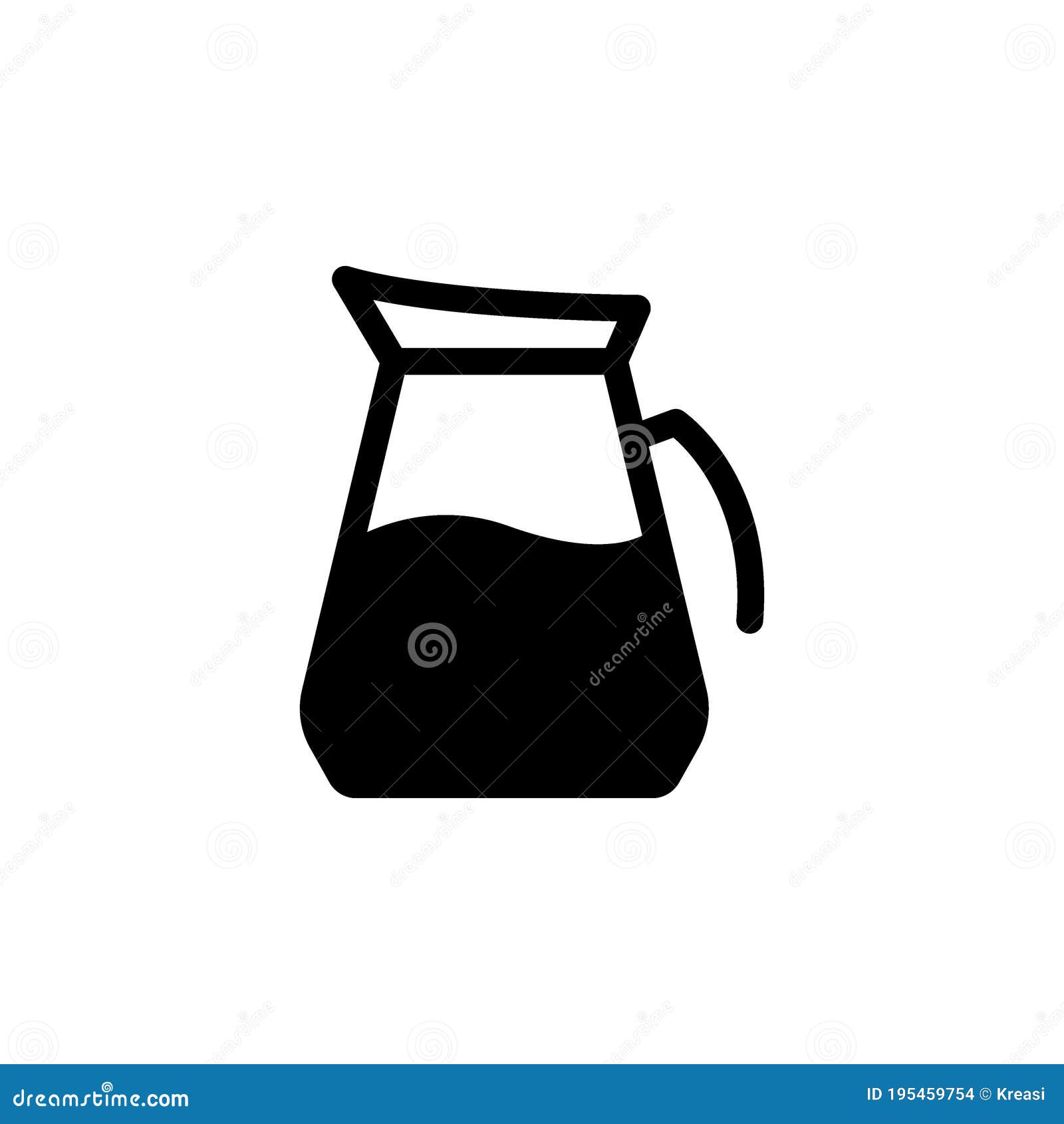 Drink Pitcher Icon Flat Vector Illustration Stock Vector - Illustration ...