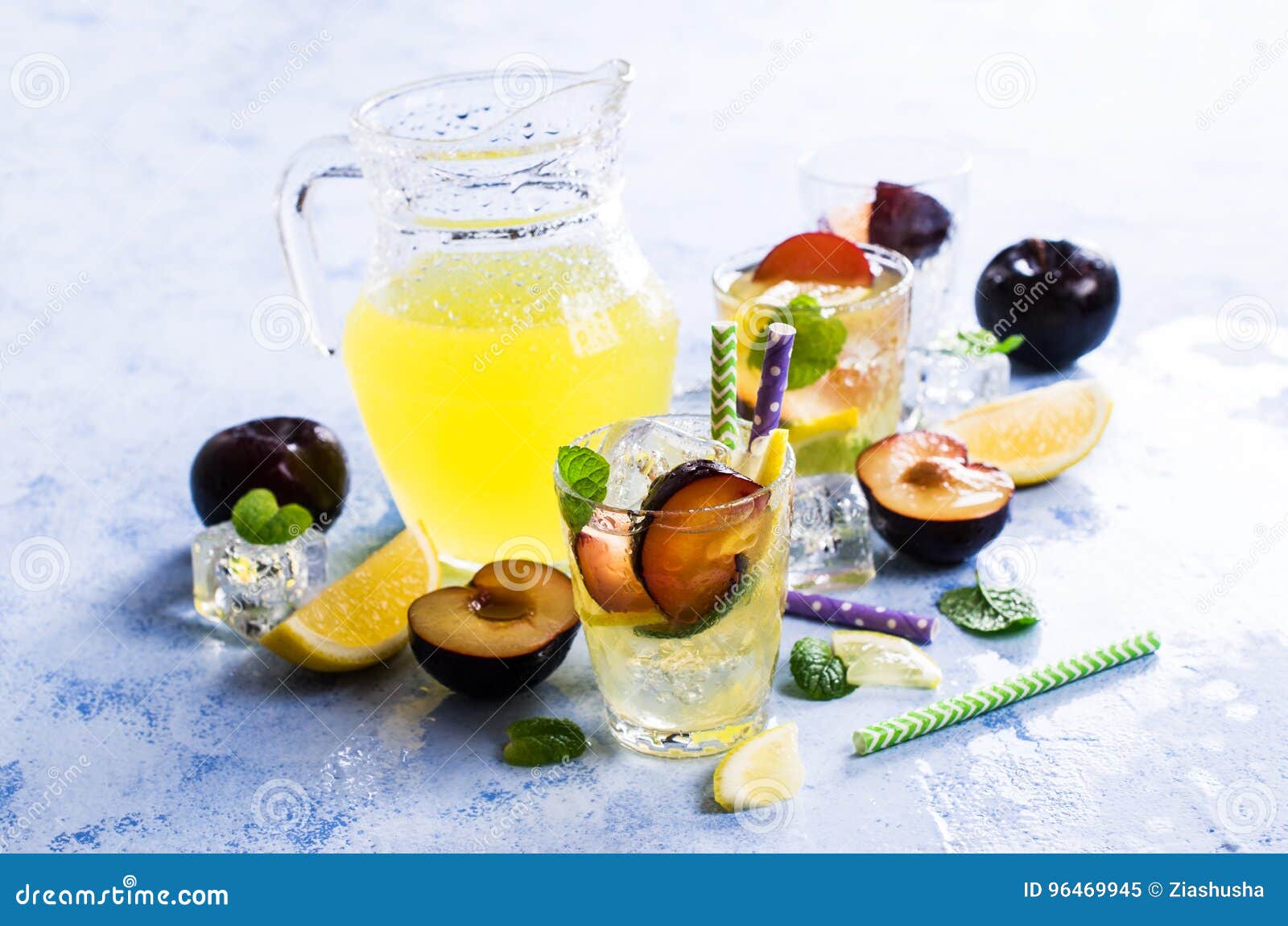 Drink with plums stock image. Image of homemade, ingredient - 96469945