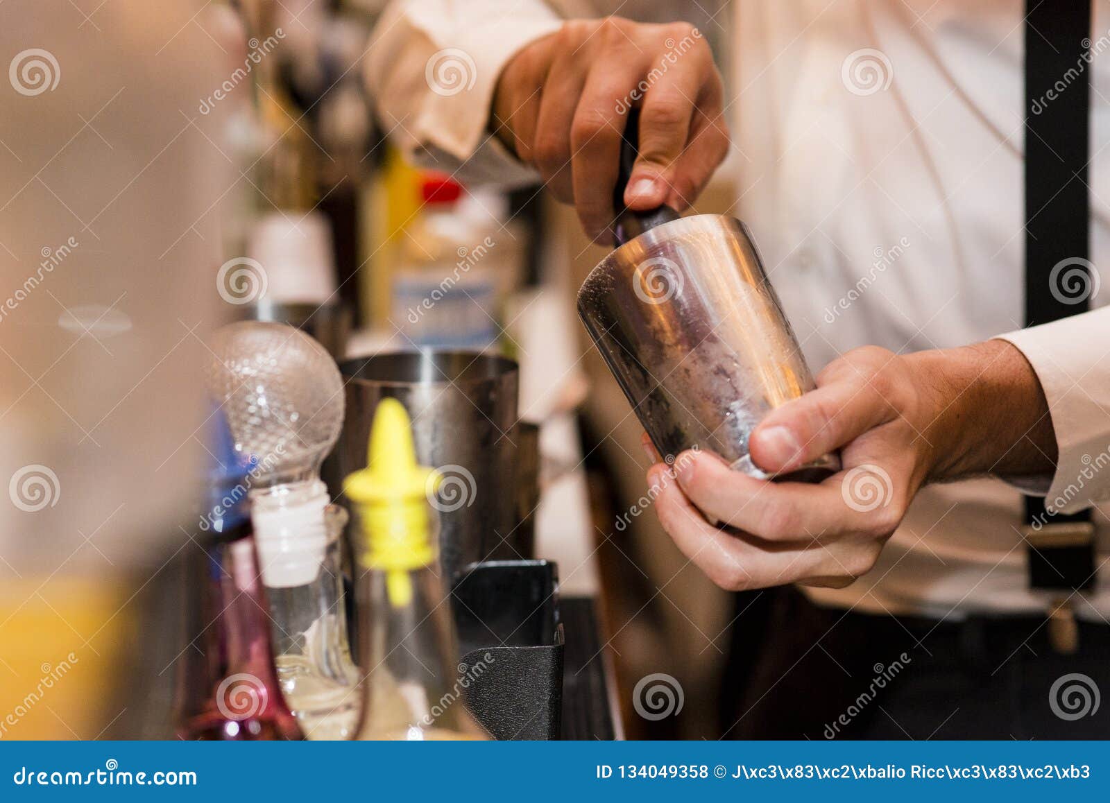 Drink Preparation at Bar for Event Stock Photo - Image of event, pour ...