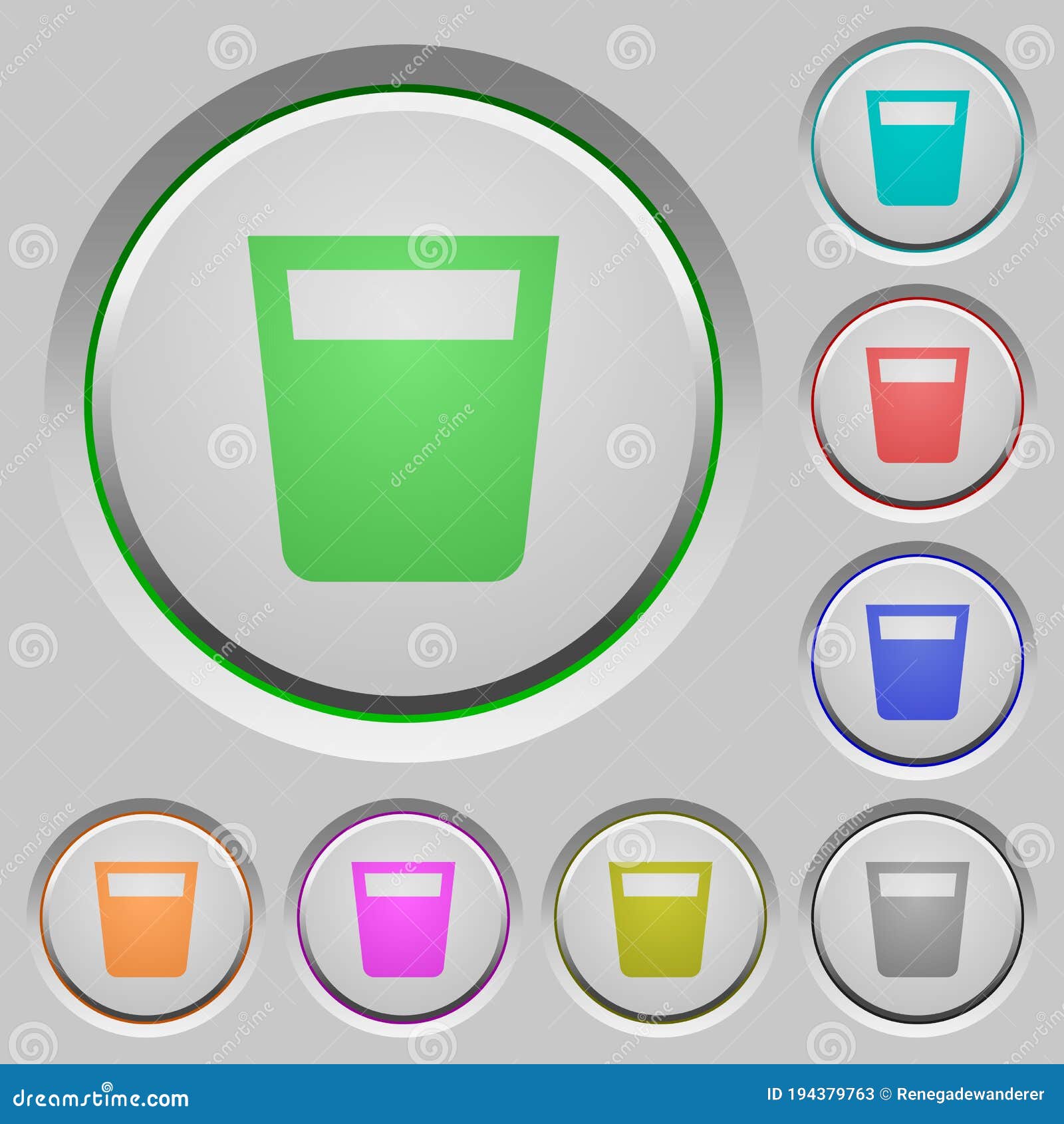 Drink push buttons stock vector. Illustration of design - 194379763