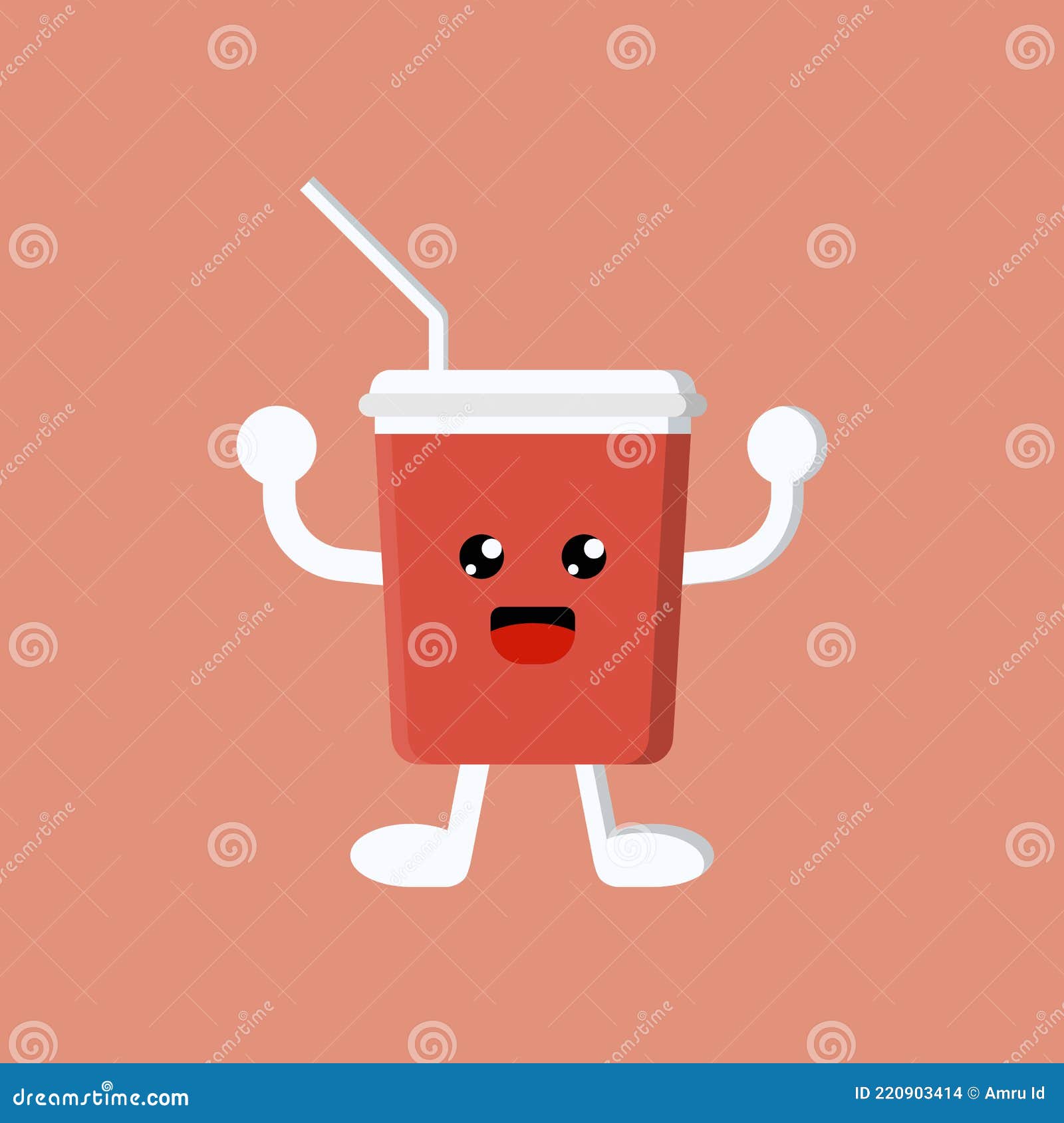 Drink Soda Character Cola Cute Illustration Stock Vector - Illustration ...
