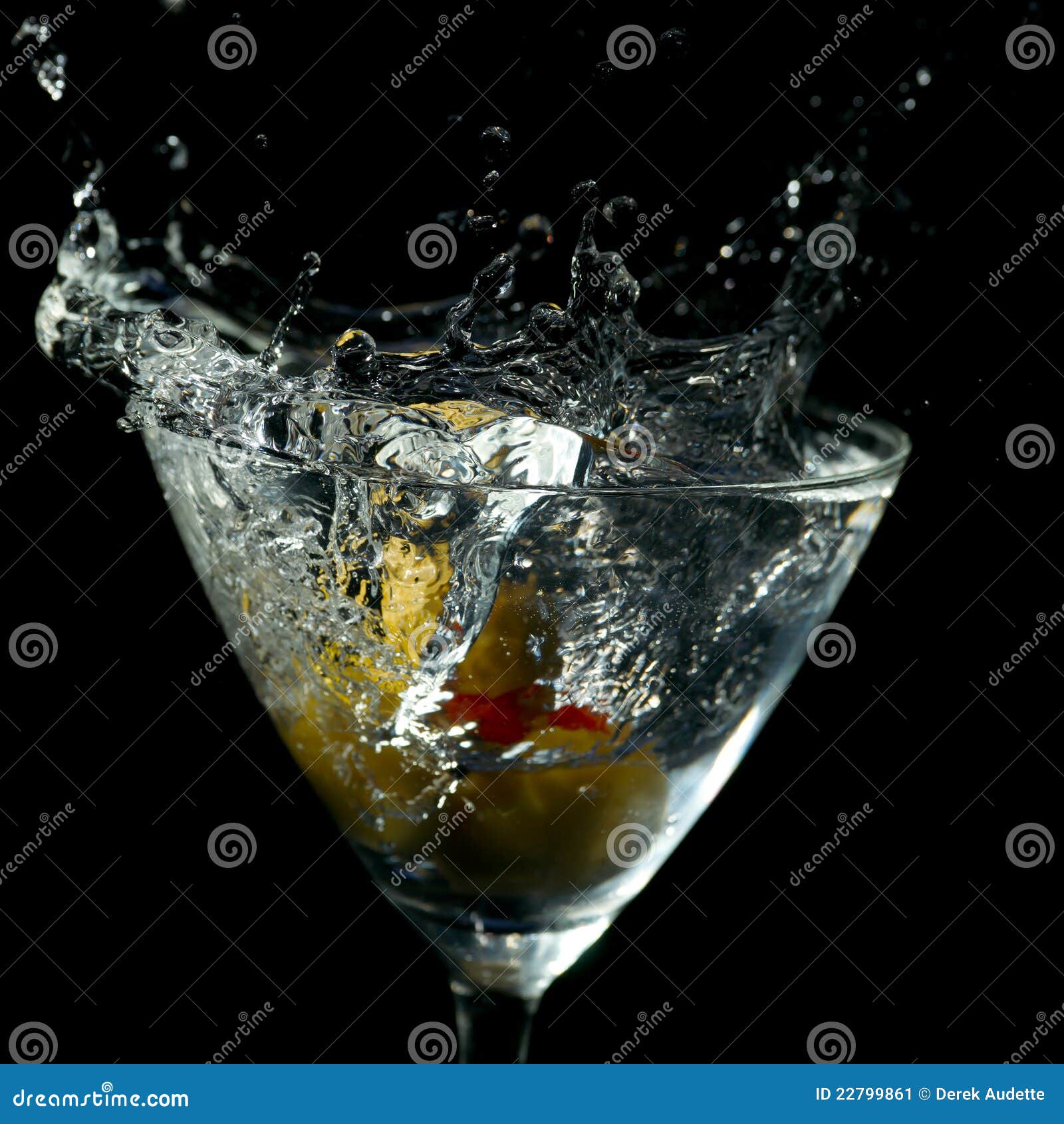 Drink Splash in a Martini Glass Stock Image - Image of party, chic ...
