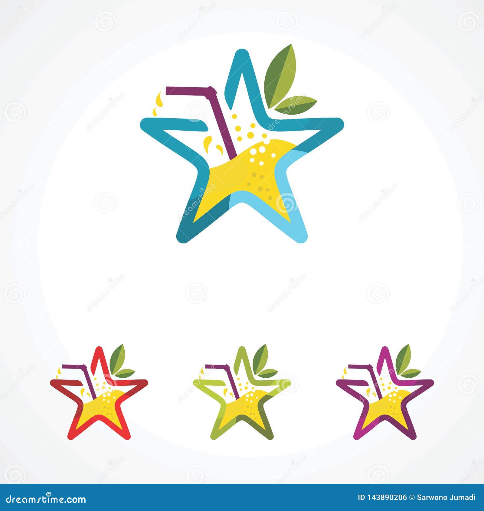 Drink Star Logo Vector, Icon, Element, and Template Stock Vector ...