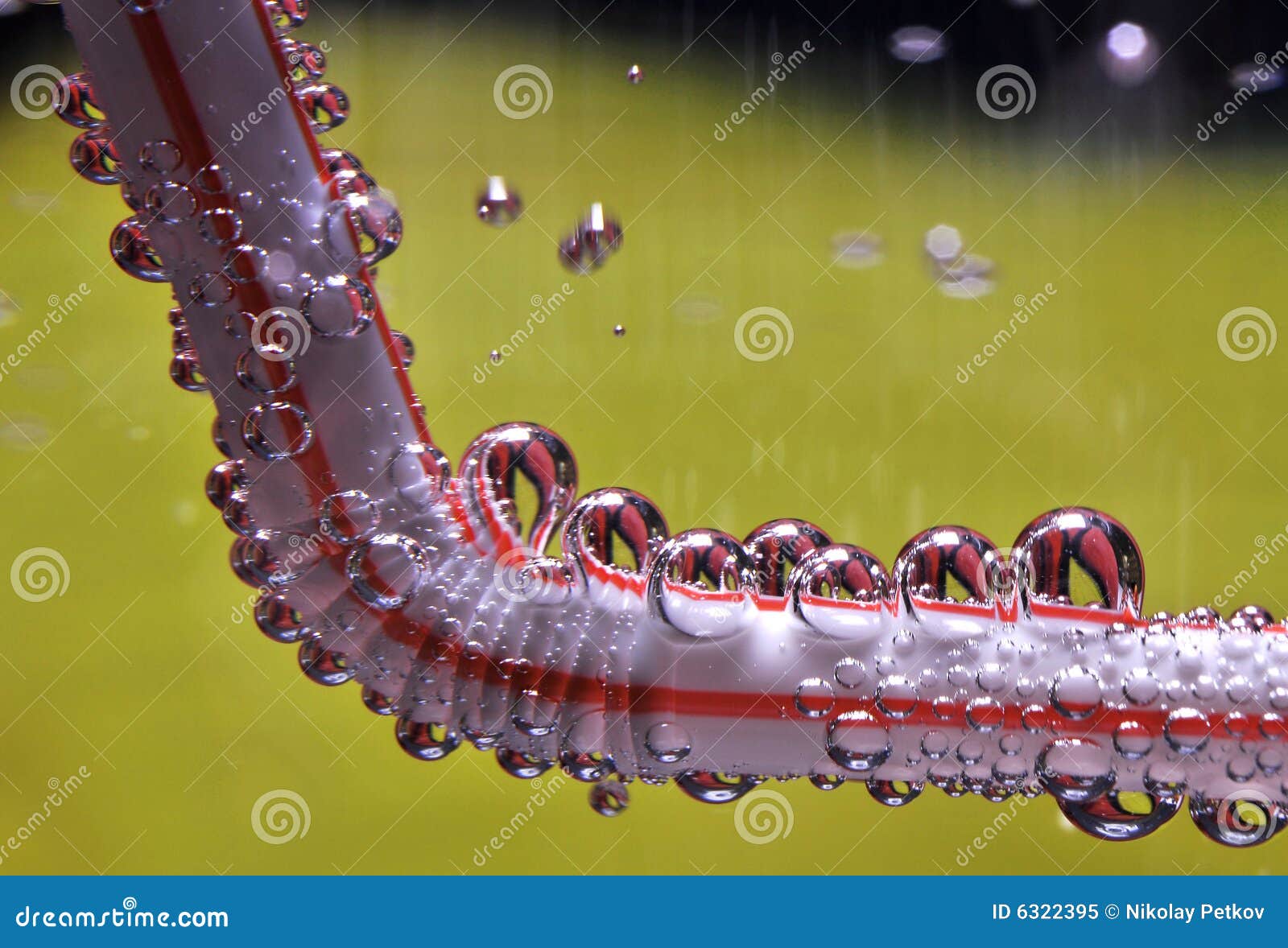 Drink Straw With Bubbles Picture. Image: 6322395