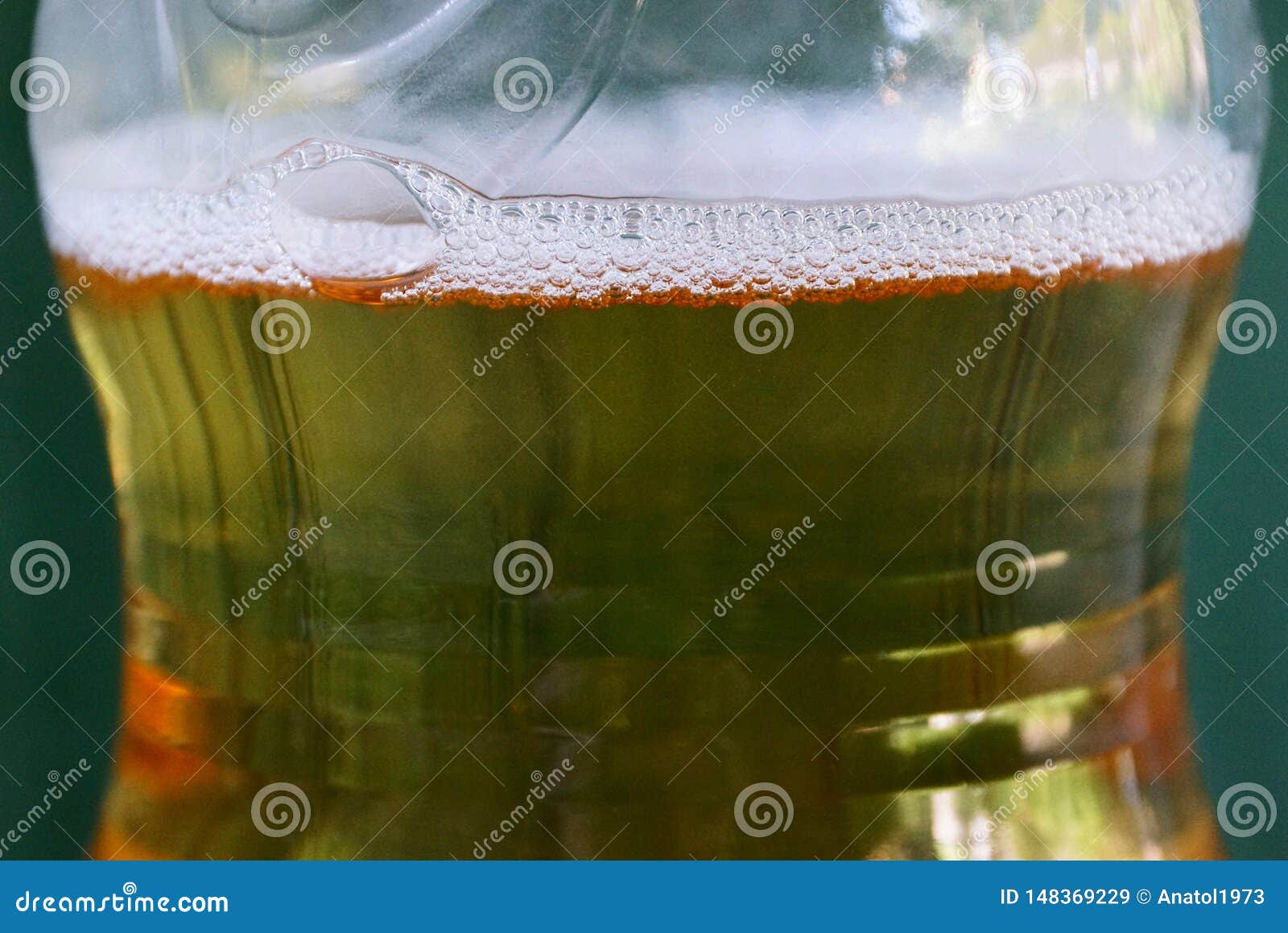 Drink Texture with White Foam in a Plastic Bottle Stock Image - Image ...