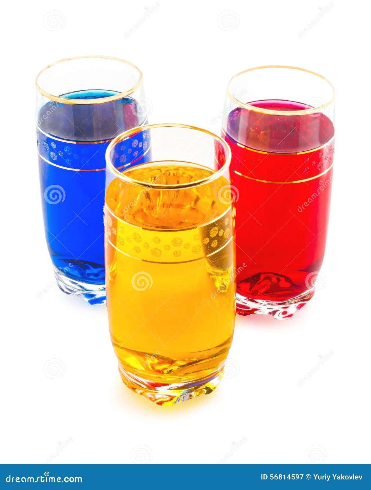 Drink Three Colors, the Triad of Red, Yellow and Blue Stock Image ...