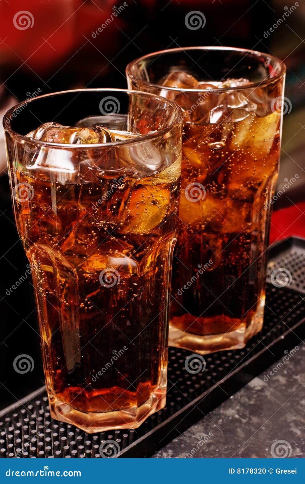 Drink for two stock photo. Image of brown, cold, glass - 8178320