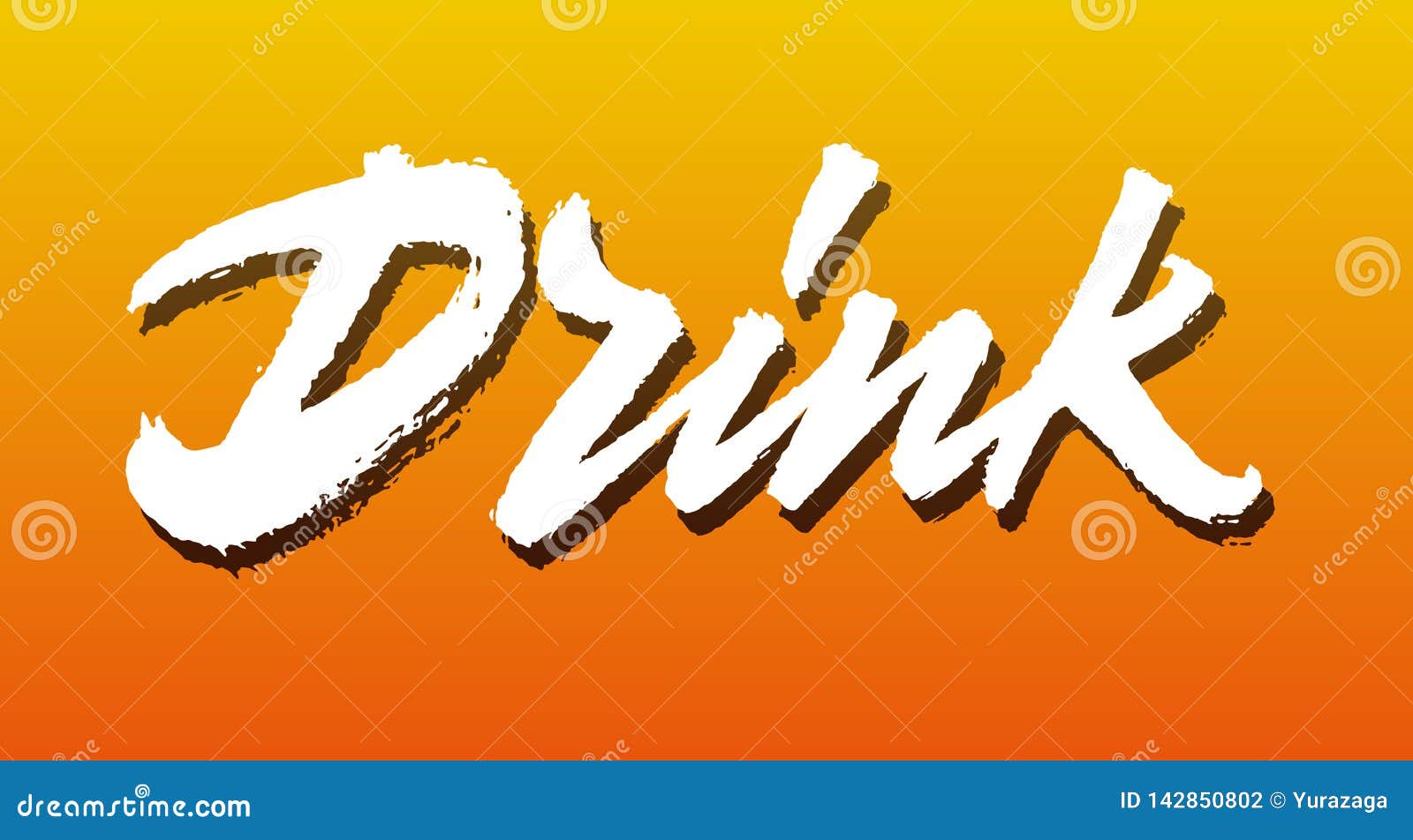 Drink vector lettering stock vector. Illustration of font - 142850802