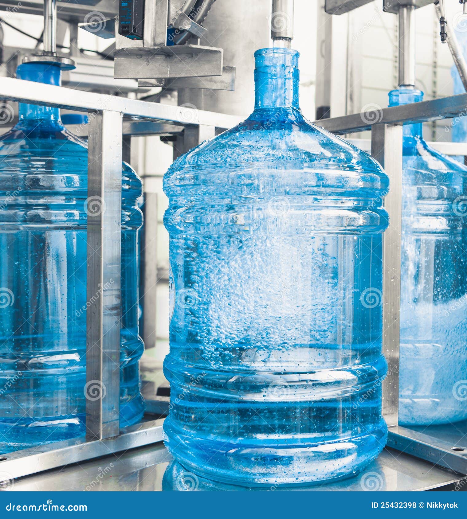 Drink Water Production Line Stock Photo - Image of business, filling ...