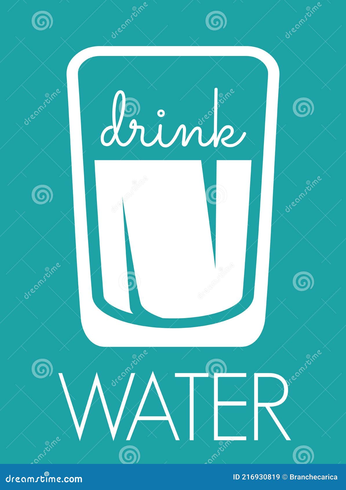 Drink water sign stock vector. Illustration of instruction - 216930819