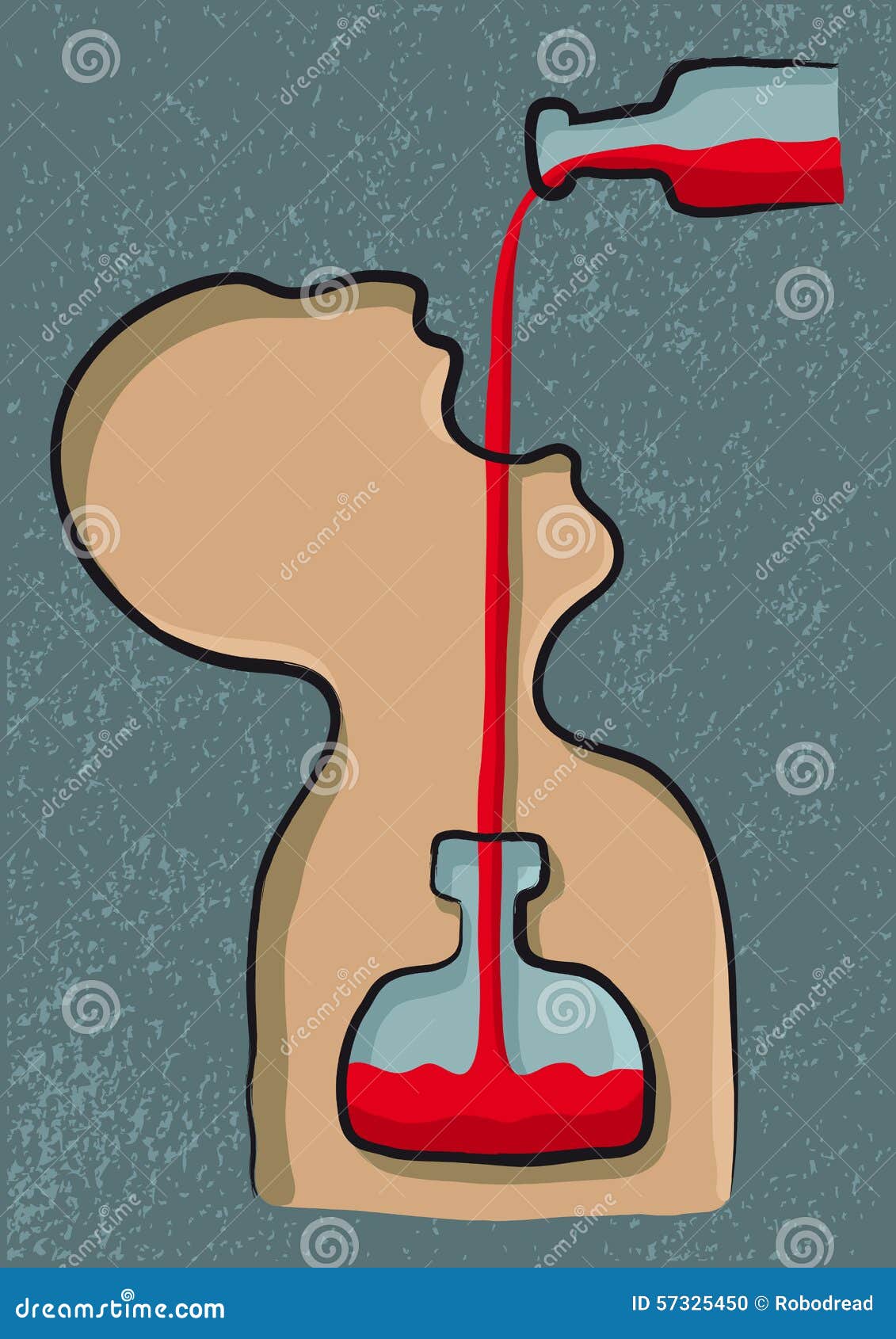 Drinking alcohol stock vector. Illustration of despair - 57325450
