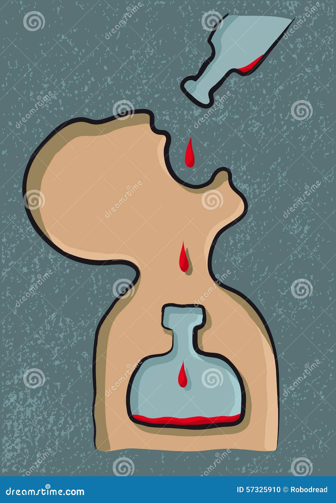 Drinking alcohol stock vector. Illustration of addiction - 57325910