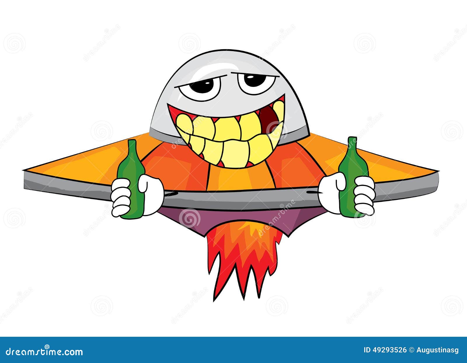Drinking Alien Ship Cartoon Stock Illustration - Illustration of symbol ...