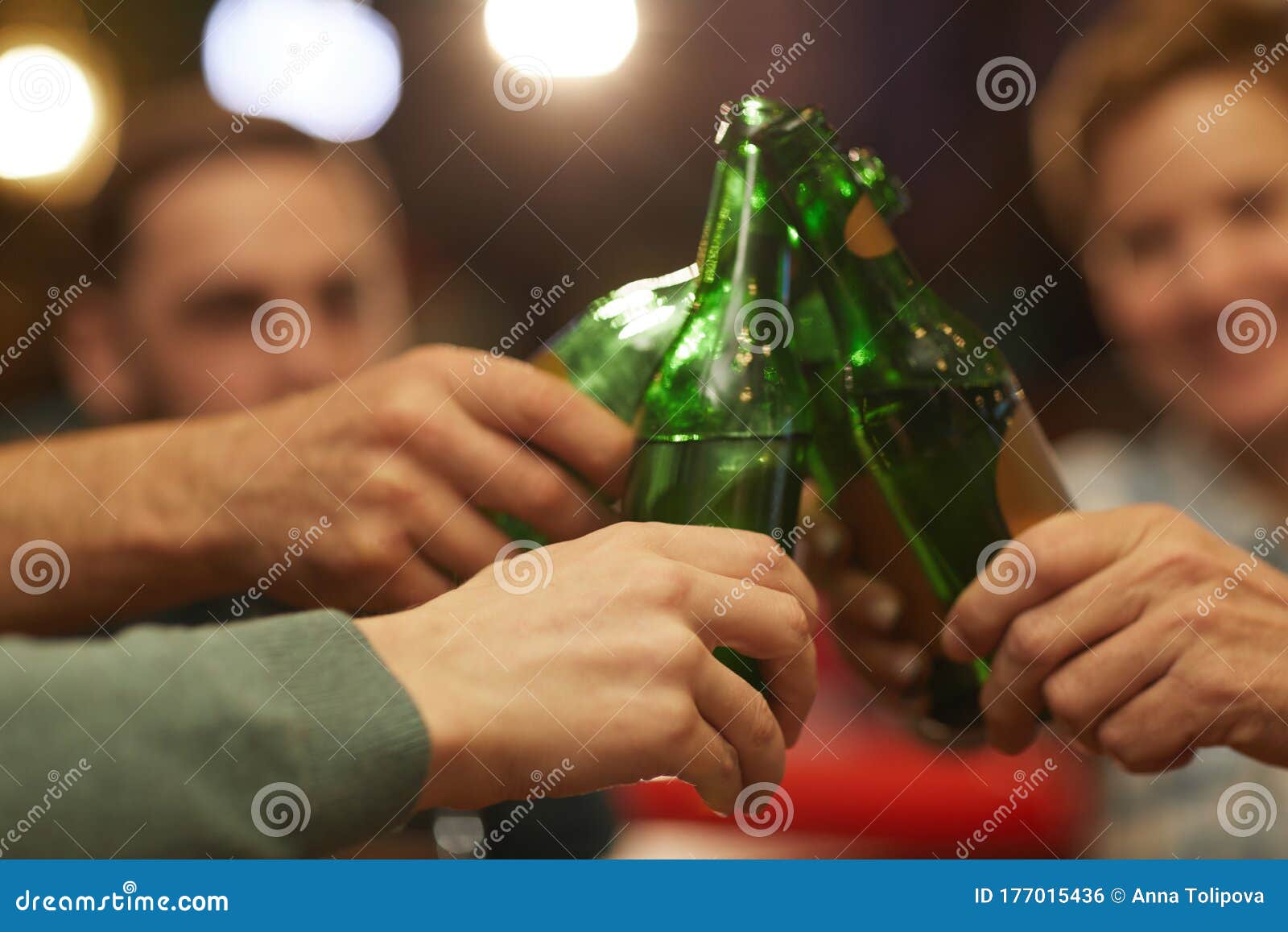 Drinking beer from bottles stock photo. Image of enjoyment - 177015436