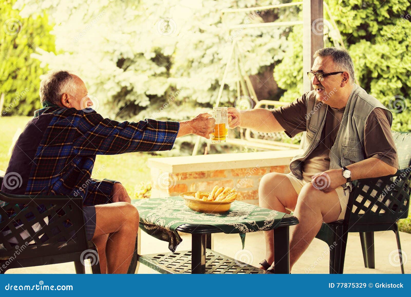 Drinking Beer in the Morning Stock Image - Image of together ...