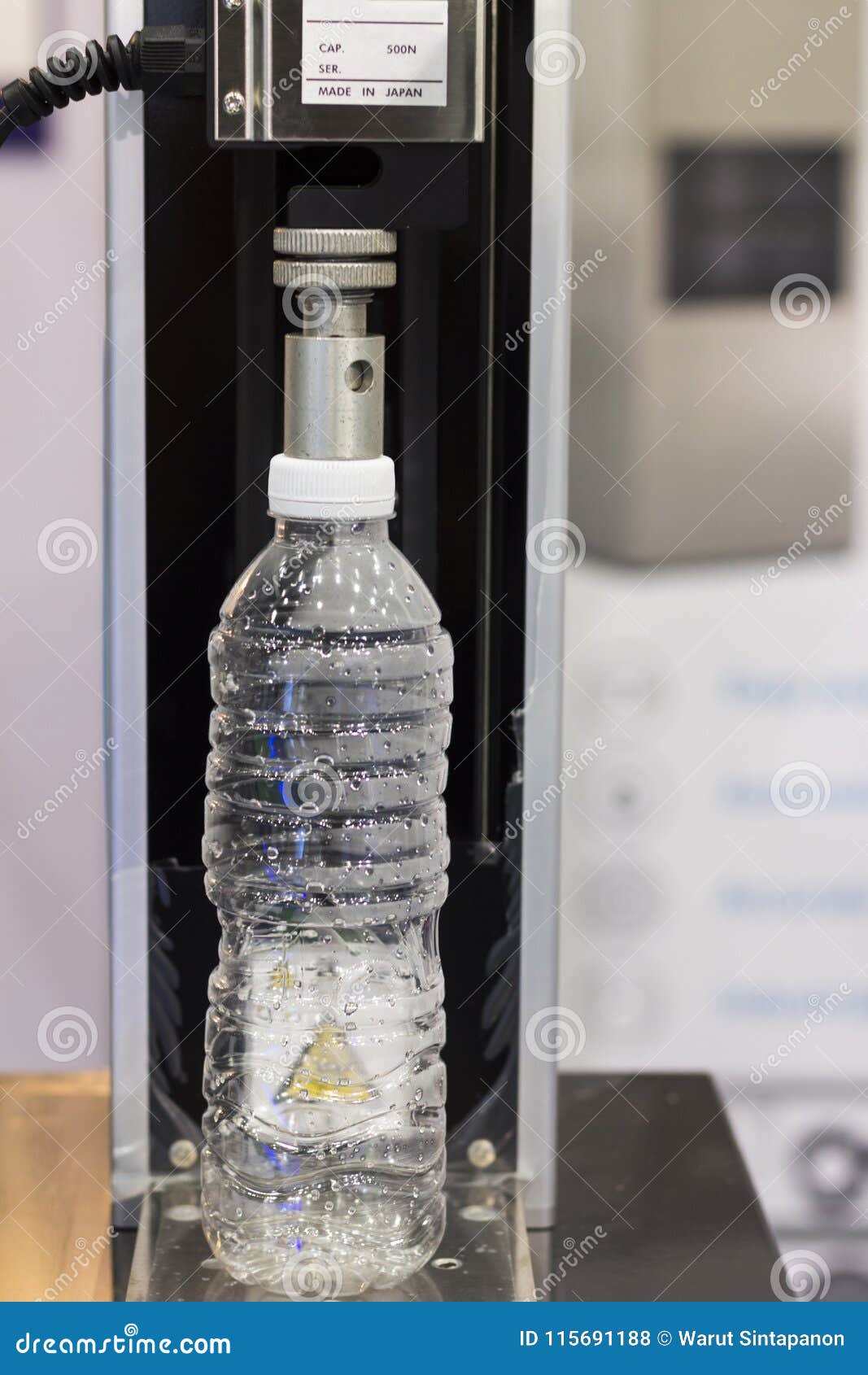Drinking Bottle Tested Compressive Strength ; Stock Photo - Image of ...
