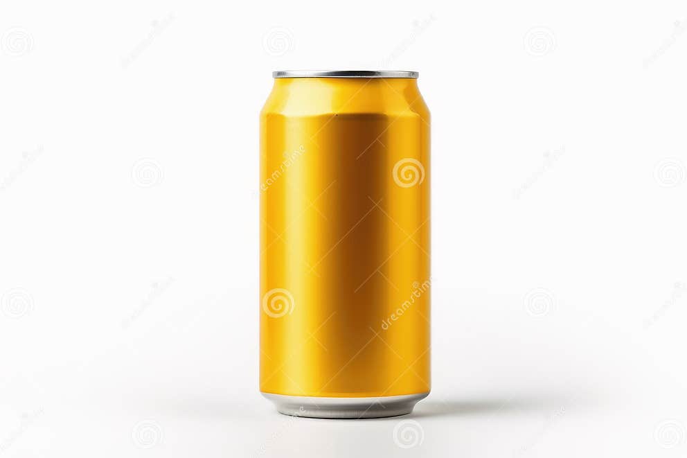 A Drinking Can Isolated on a White Background Stock Photo - Image of ...