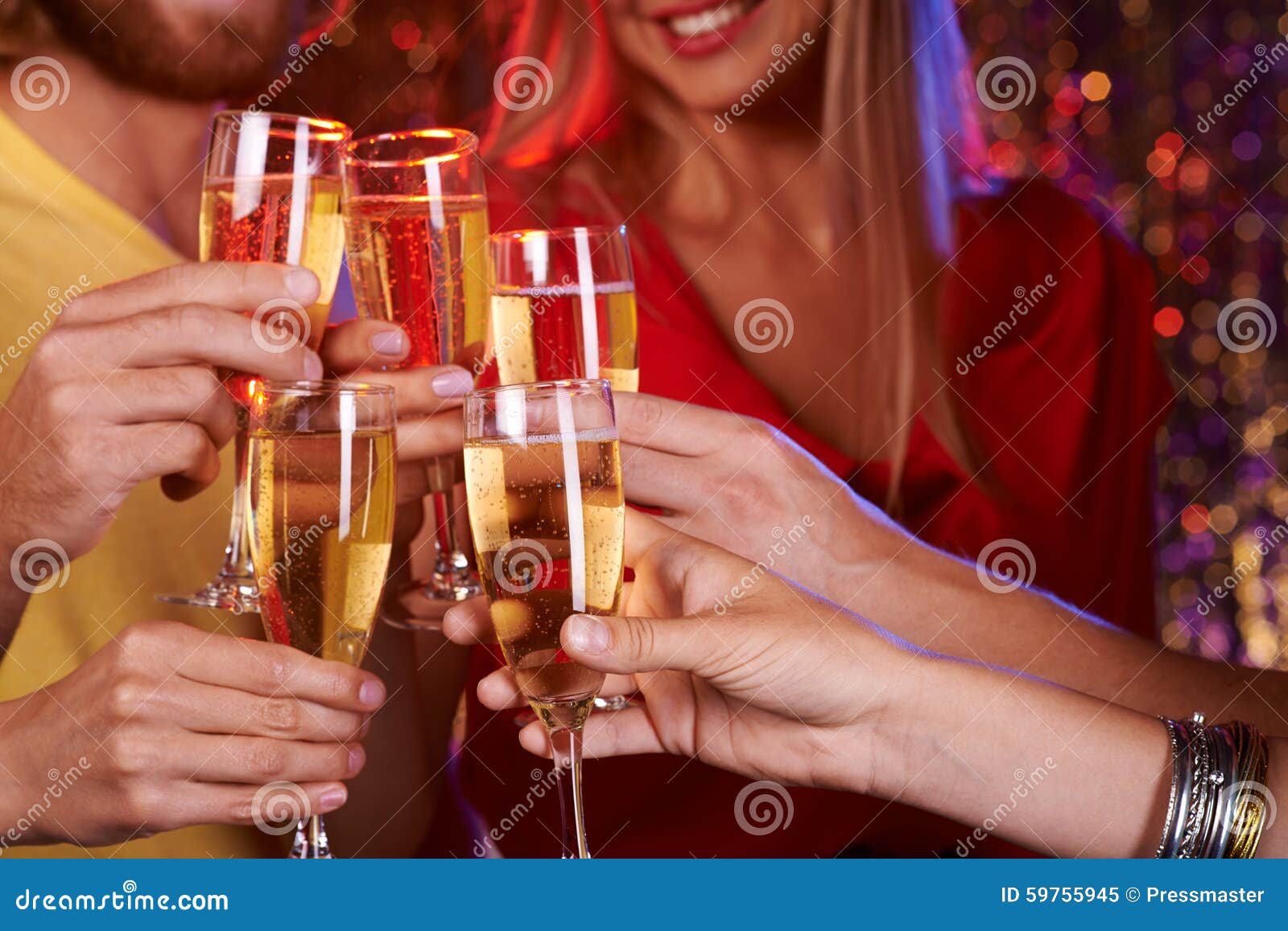 Drinking champagne stock image. Image of group, holding - 59755945