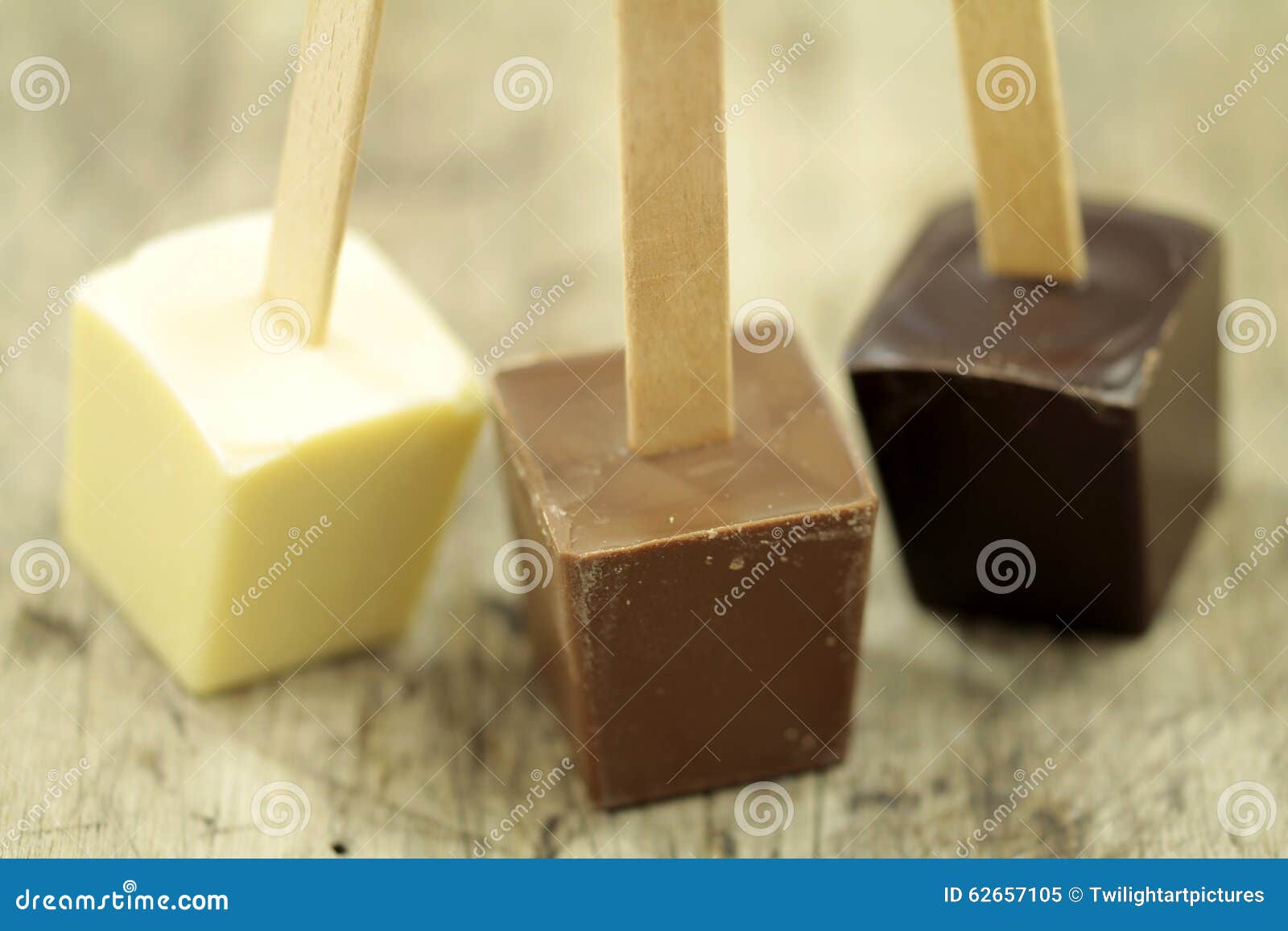 Chocolate Lollies Arranged In Heart Shapes Stock Photography ...
