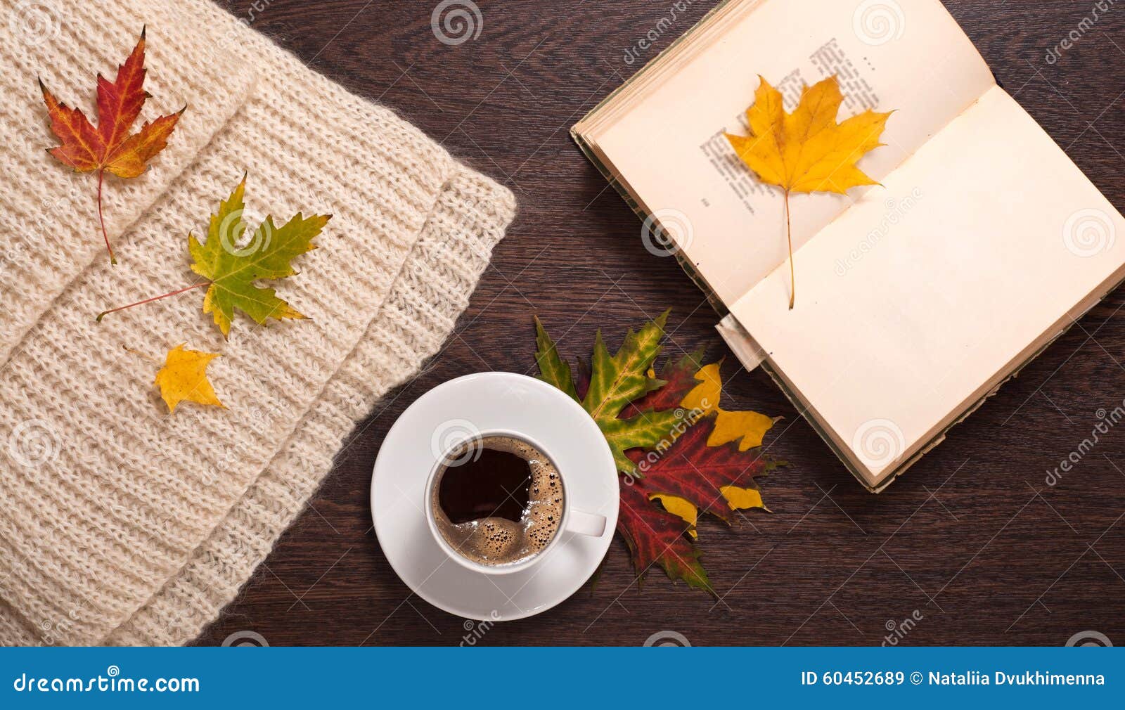 Drinking Coffee and Reading Stock Image - Image of dreams, october ...