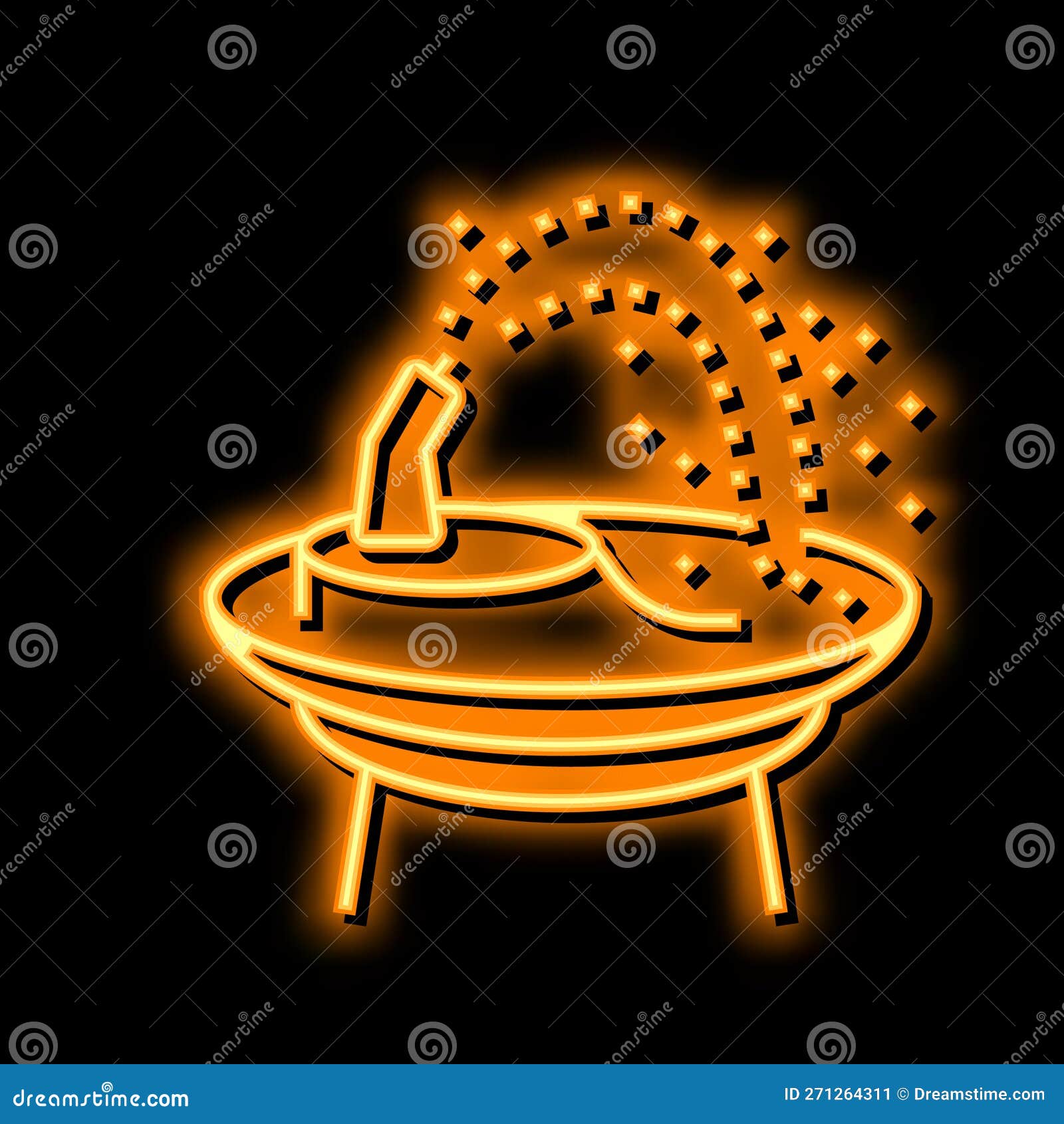 Drinking Fountain Neon Glow Icon Illustration Stock Vector ...