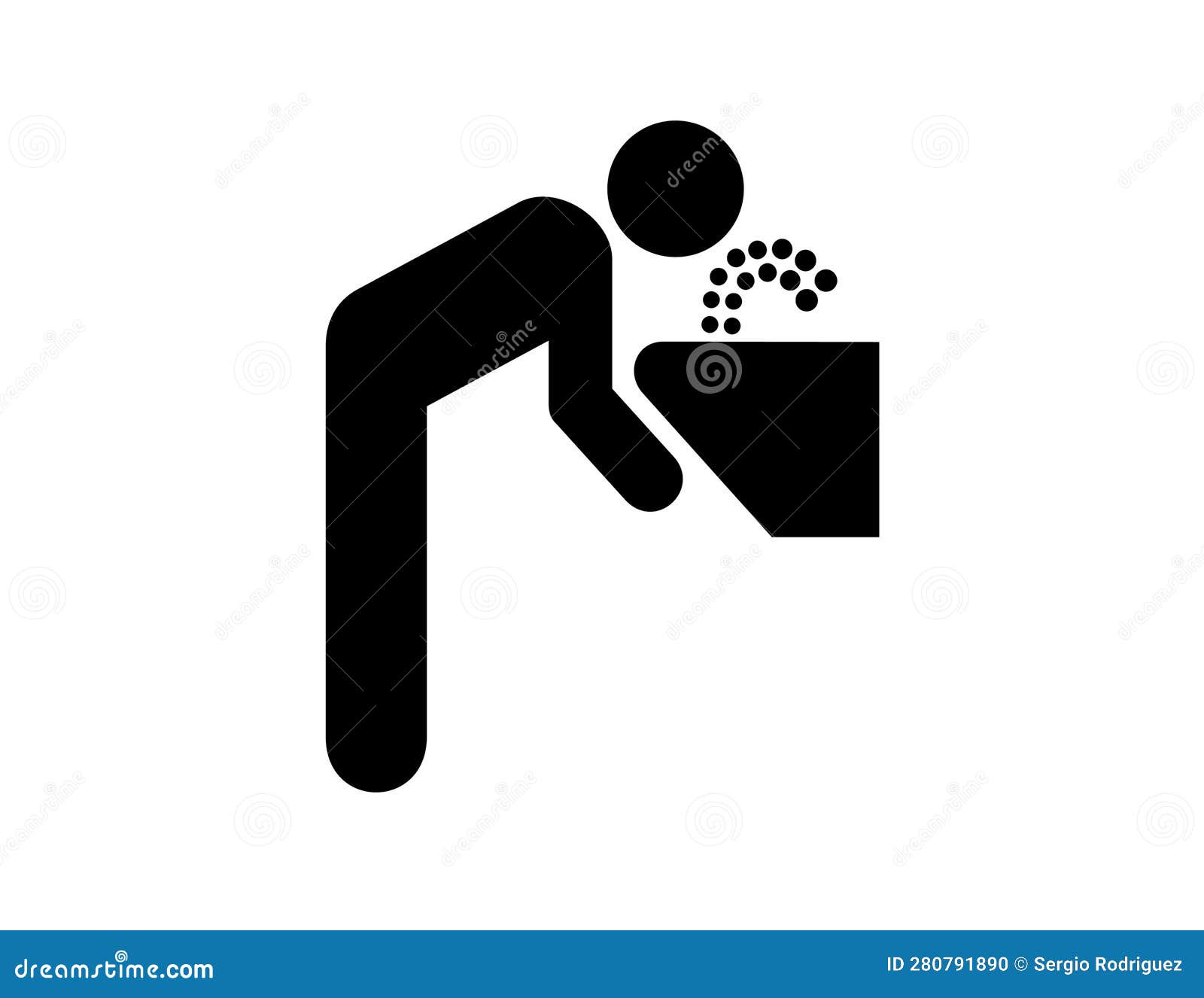 Drinking Fountain Symbol Version for Public Access System. Stock Vector ...
