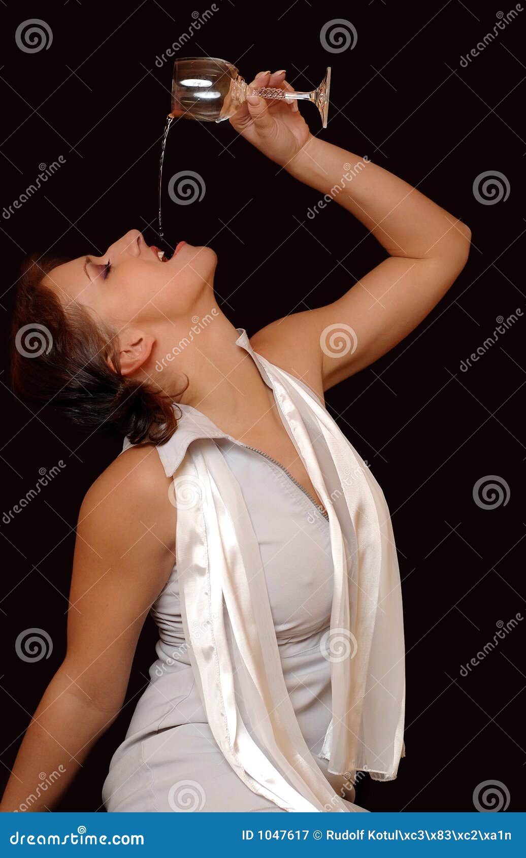 Drinking girl stock image. Image of laugh, lady, smiling - 1047617