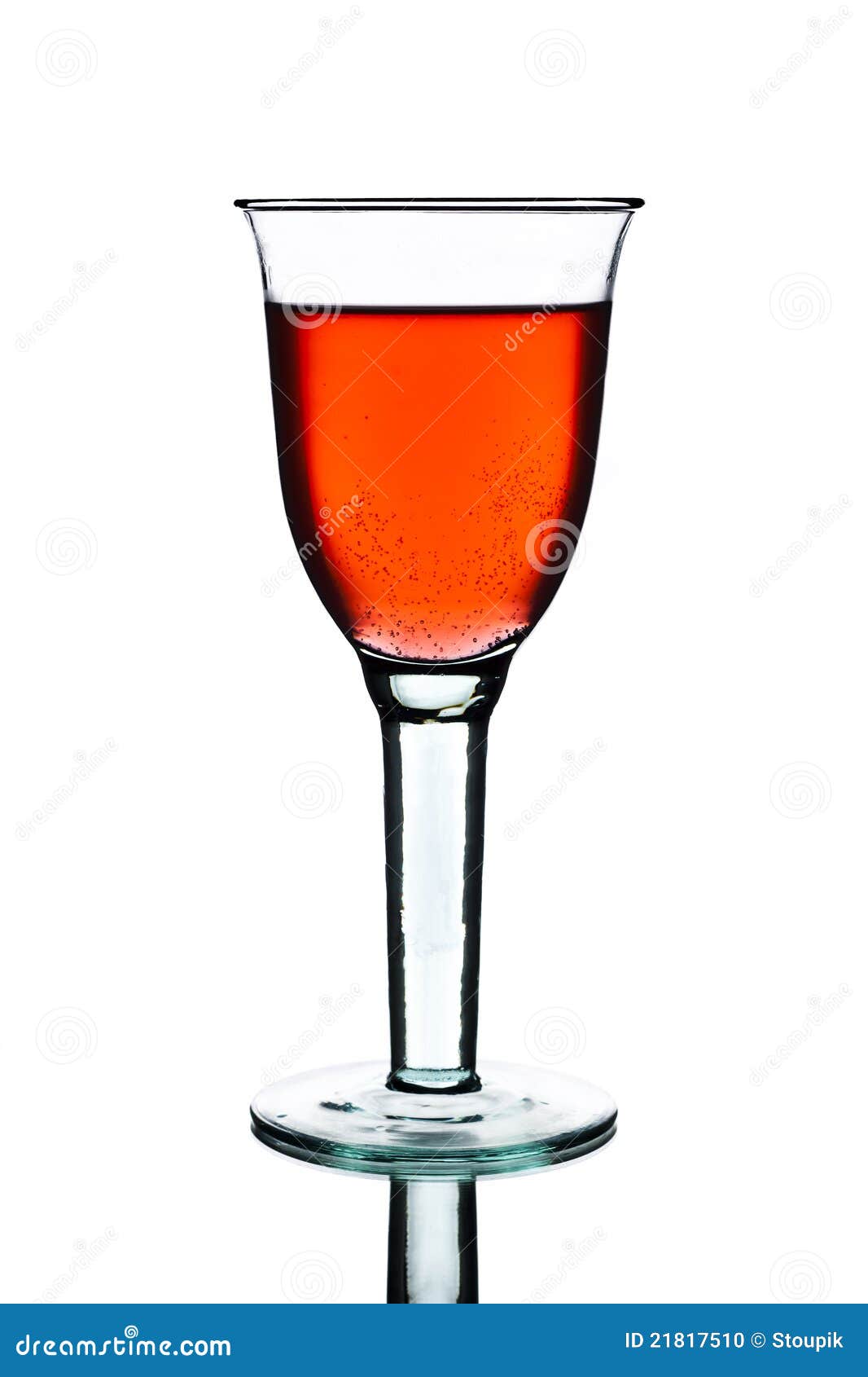 Drinking Glass with Red Water Stock Photo - Image of water, background ...