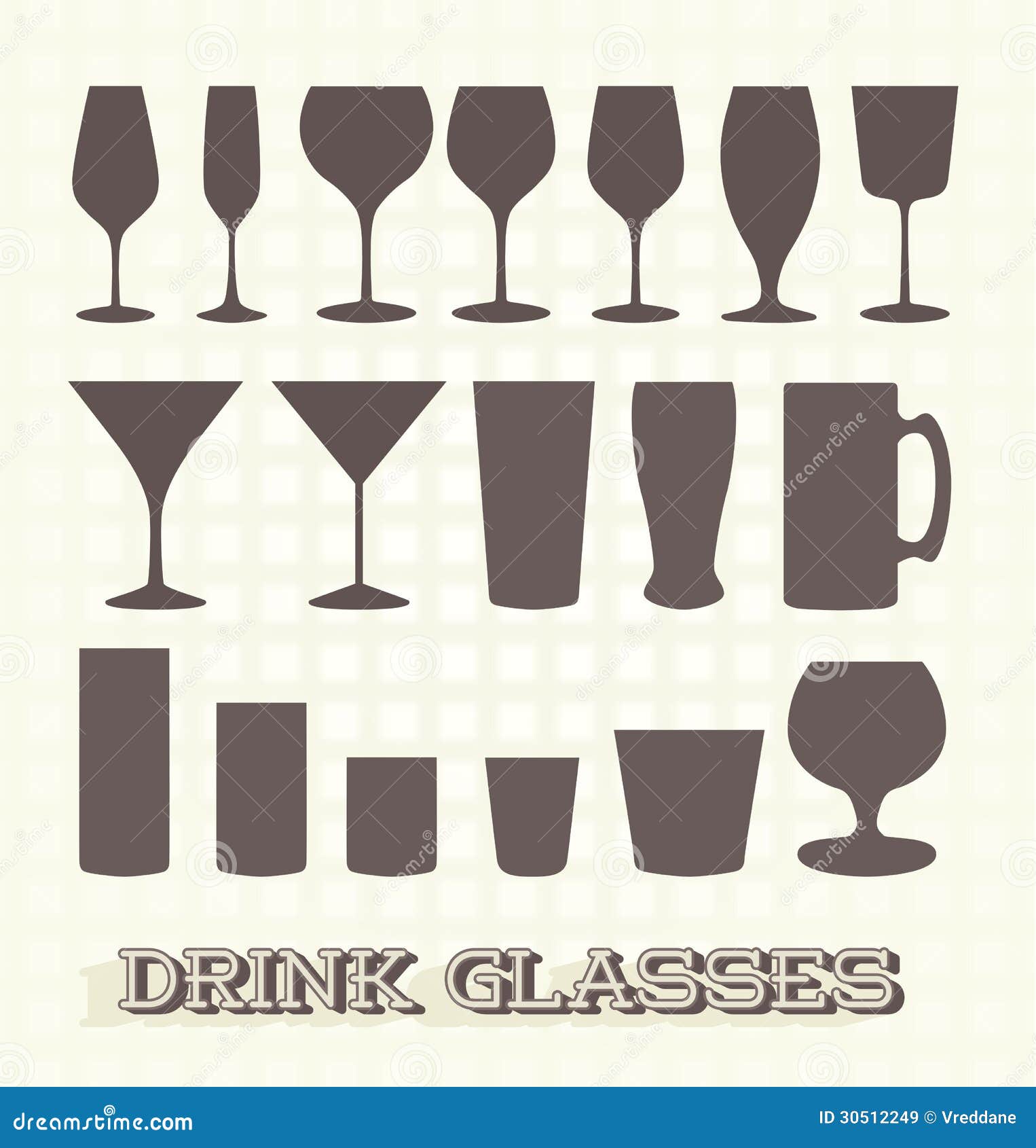 Drinking Glass Silhouette Collection Cartoon Vector | CartoonDealer.com ...