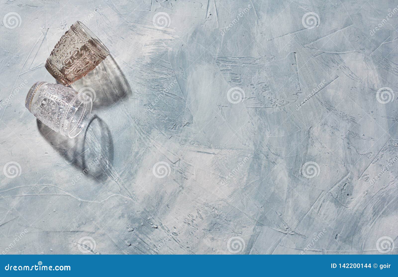 Drinking Glasses from Above Stock Photo - Image of abstract, objects ...