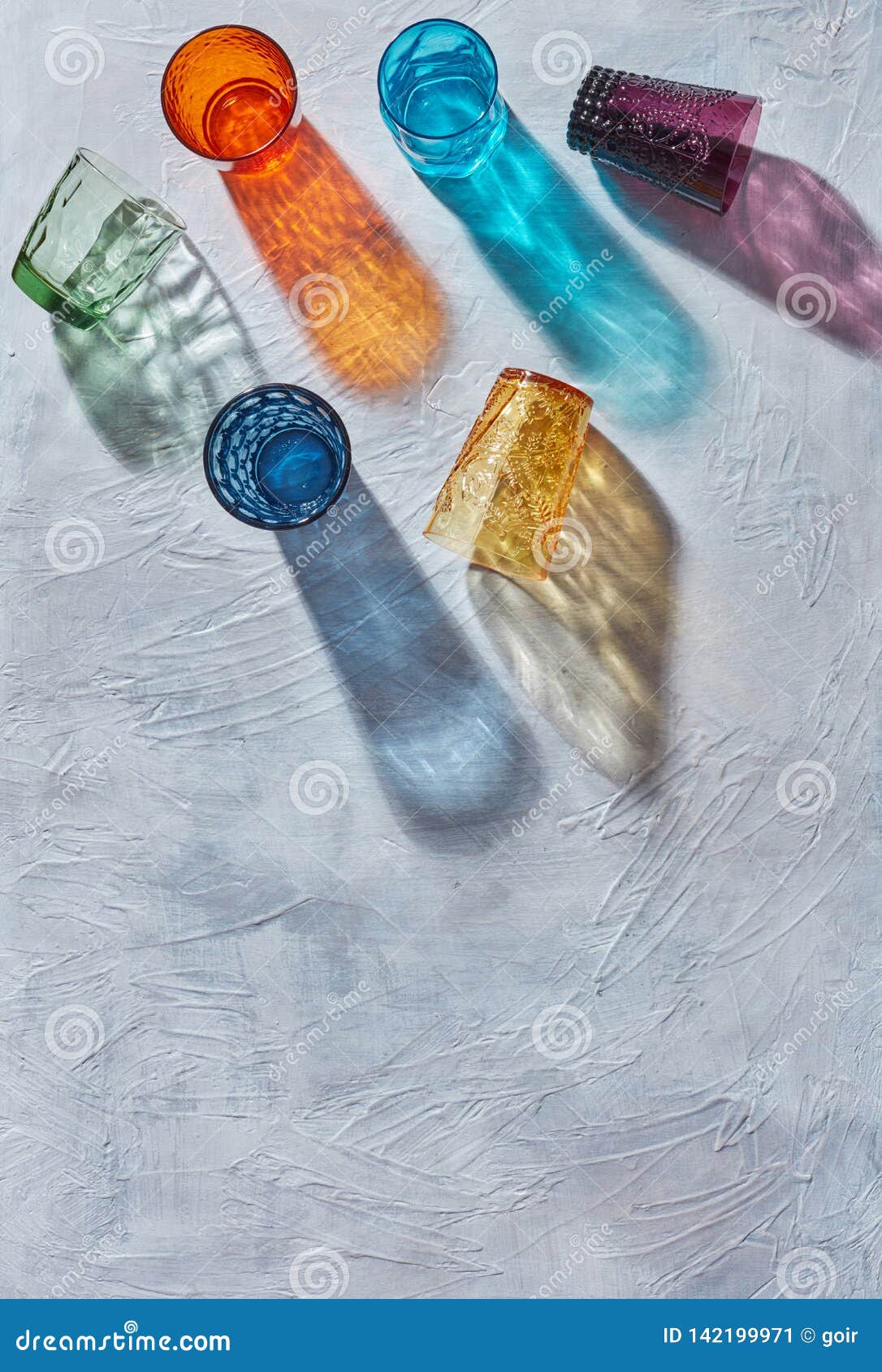 Drinking Glasses from Above Stock Image - Image of object, glass: 142199971
