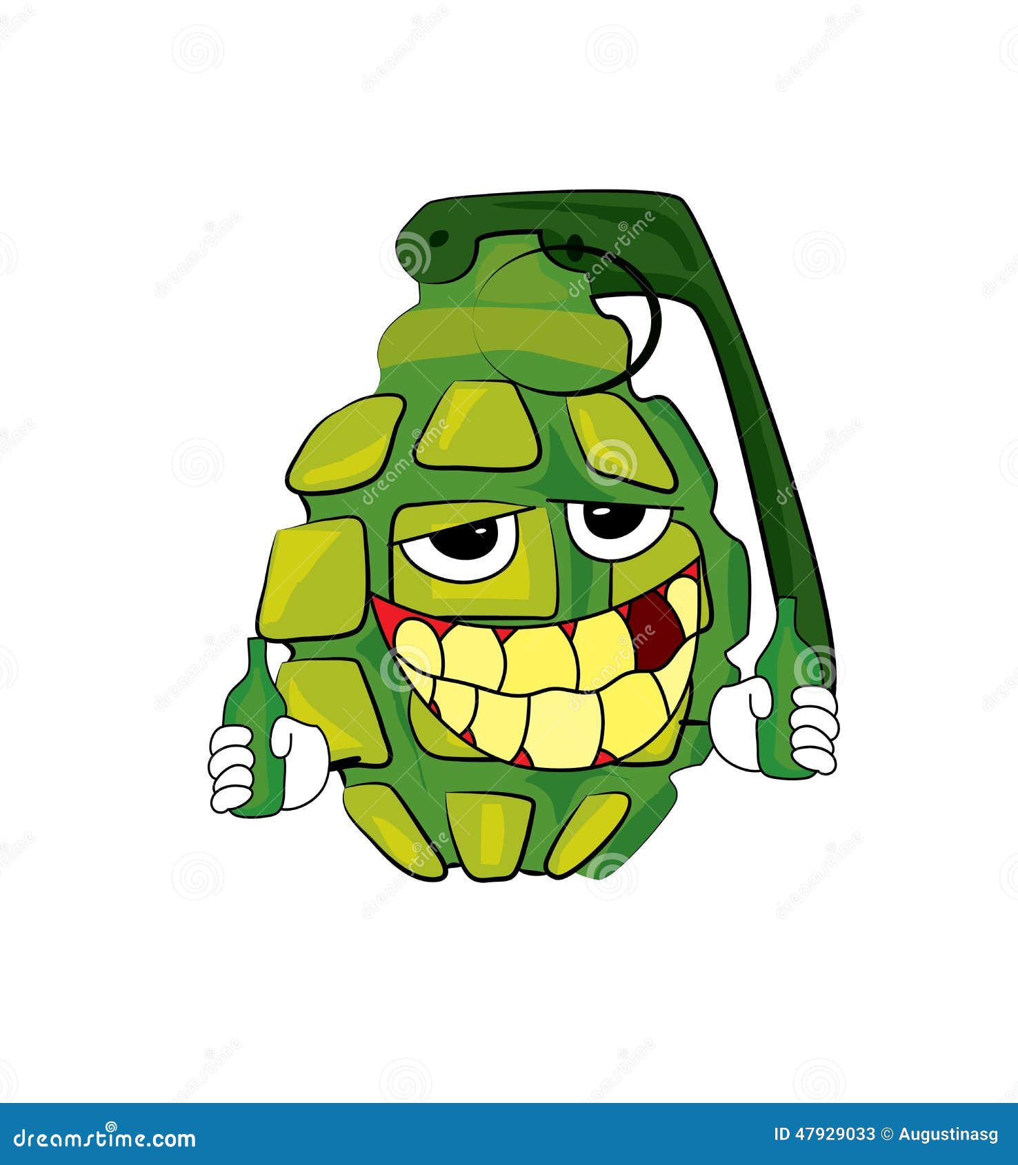 Drinking Grenade cartoon stock illustration. Illustration of habbit ...