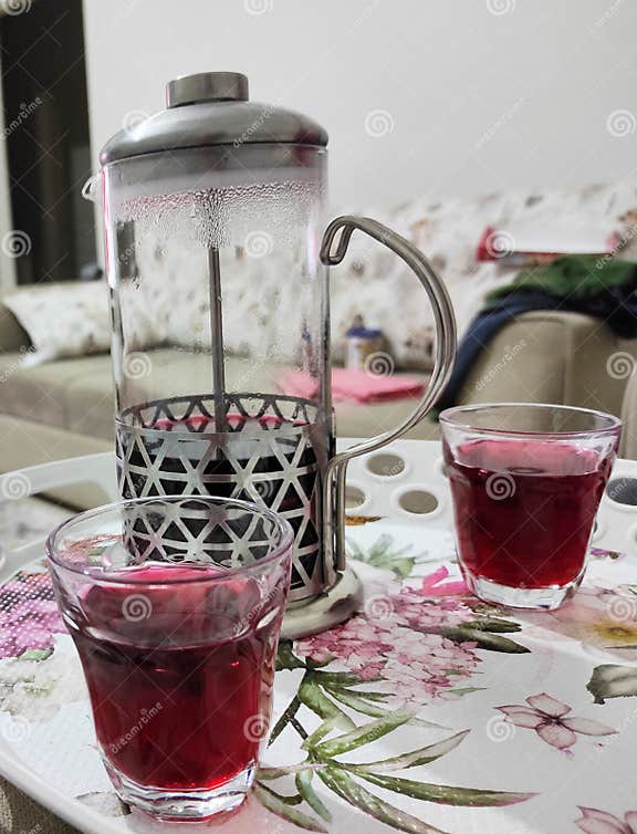 Drinking Herbal Tea, Herbal Tea Kettle, Cups Full of Herbal Tea on a ...